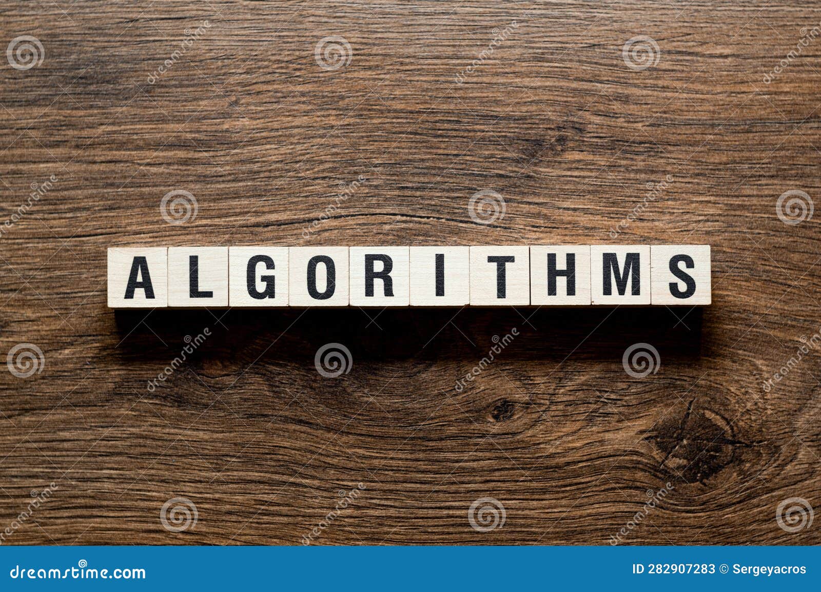 Algorithms Word Concept On Building Blocks Text Stock Image Image 0378