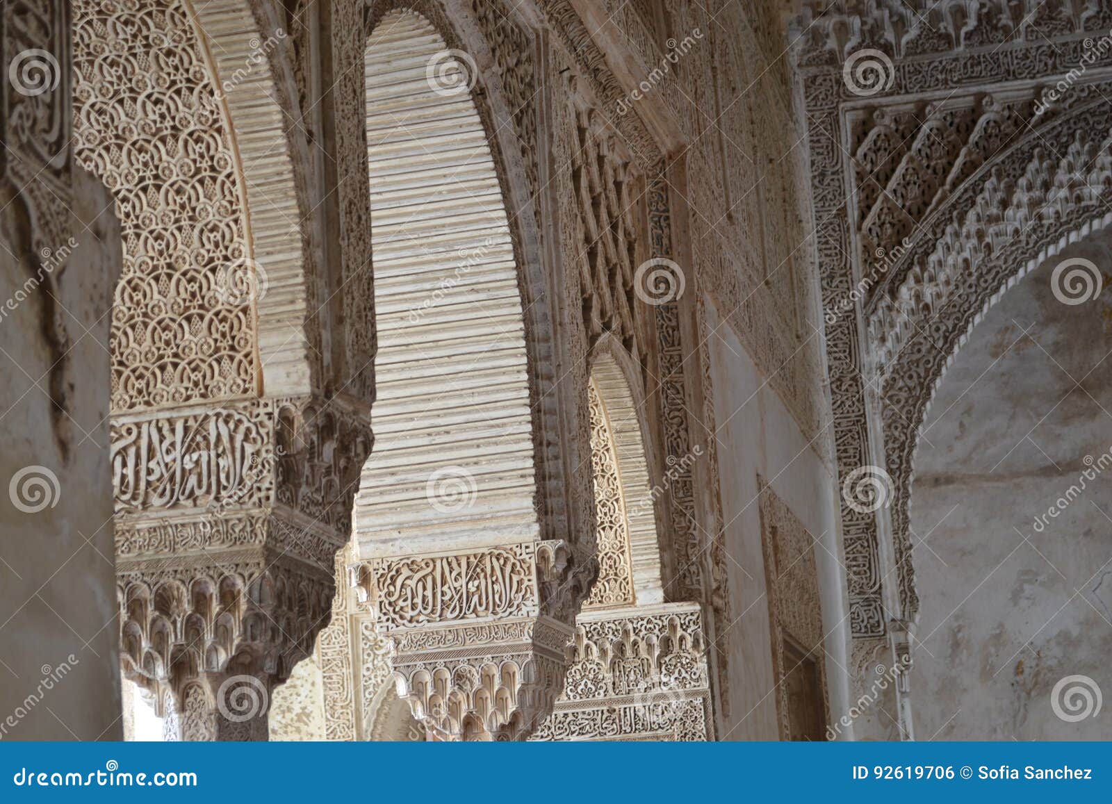 Alhambra stock photo. Image of columns, stone, granada - 92619706