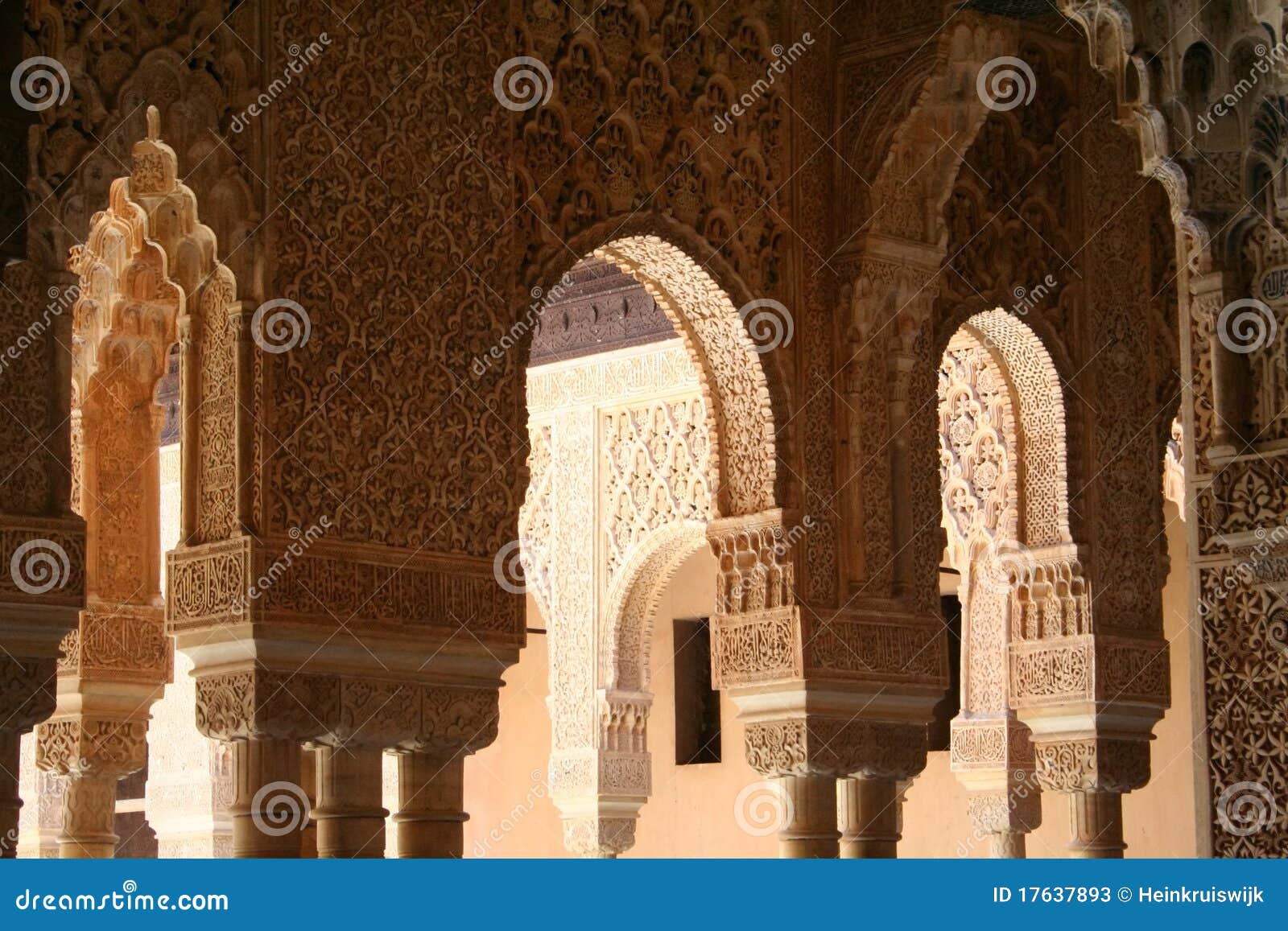 Alhambra arches stock image. Image of architecture, stone - 17637893