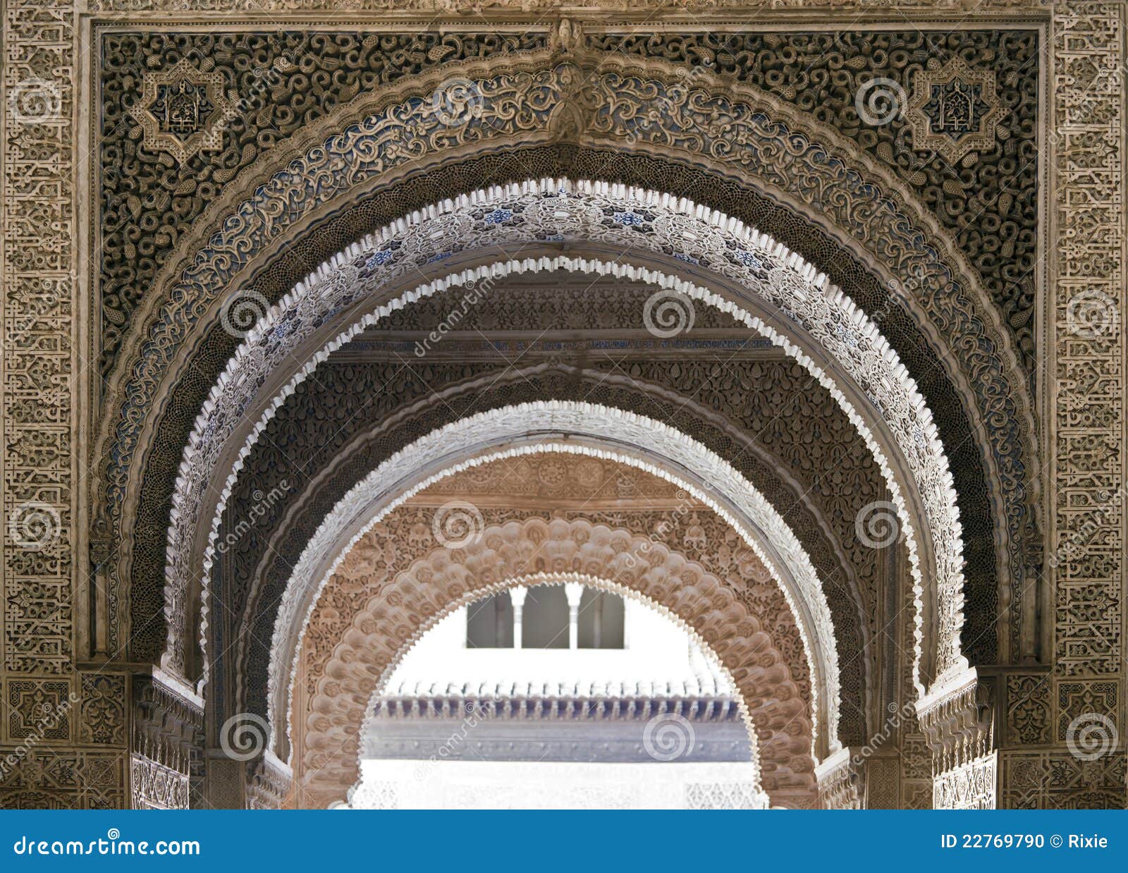 Alhambra arches stock photo. Image of column, building - 22769790