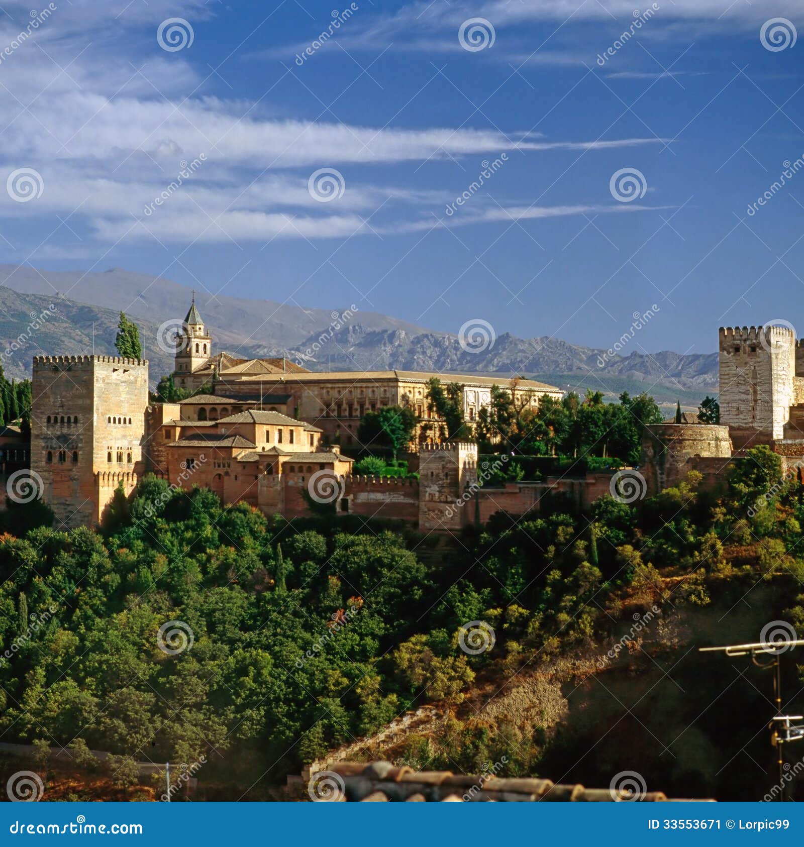Alhambra stock image. Image of castle, spain, gardens - 33553671