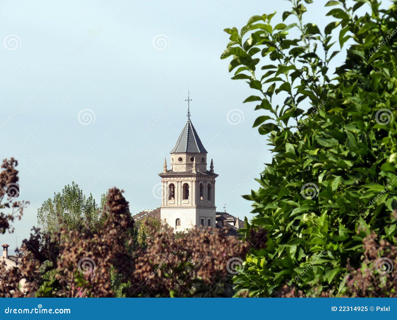 Alhambra Cathedral stock image. Image of blue, building - 22314925