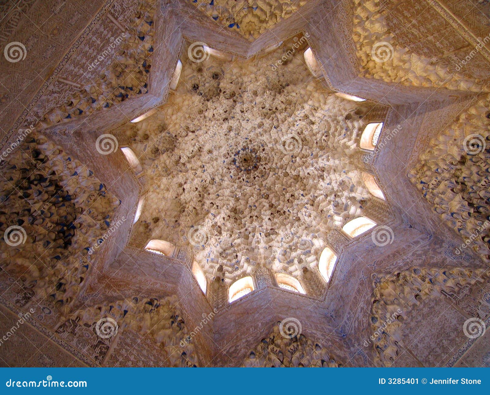 Alhambra Ceiling stock image. Image of ceiling, garden - 3285401