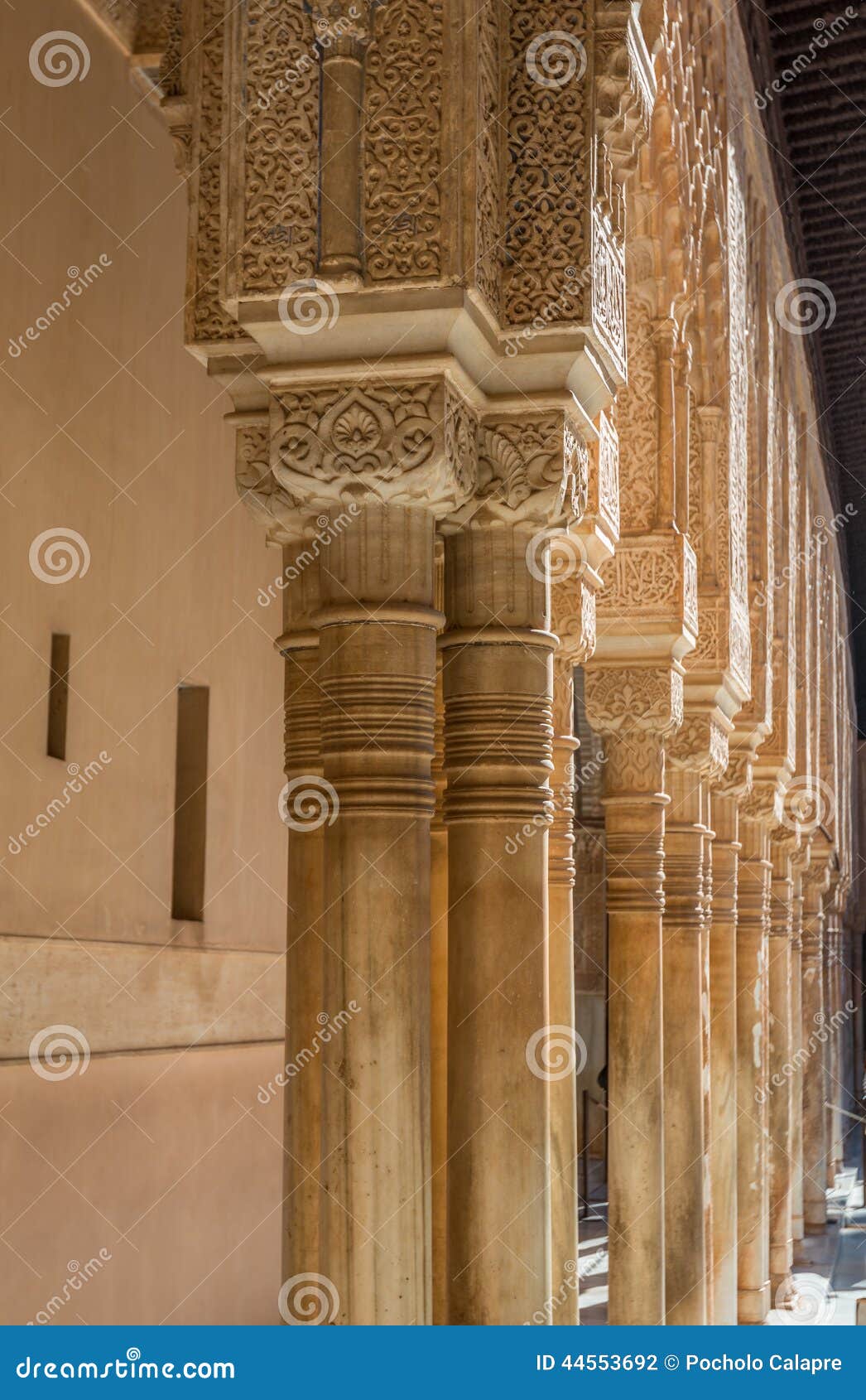 Alhambra Columns in Spain Alhambra Palace Stock Photo - Image of lion ...