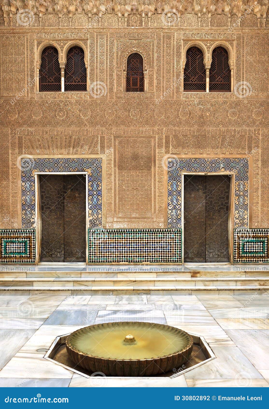 Alhambra De Granada. Comares Courtyard Stock Photo - Image of ...