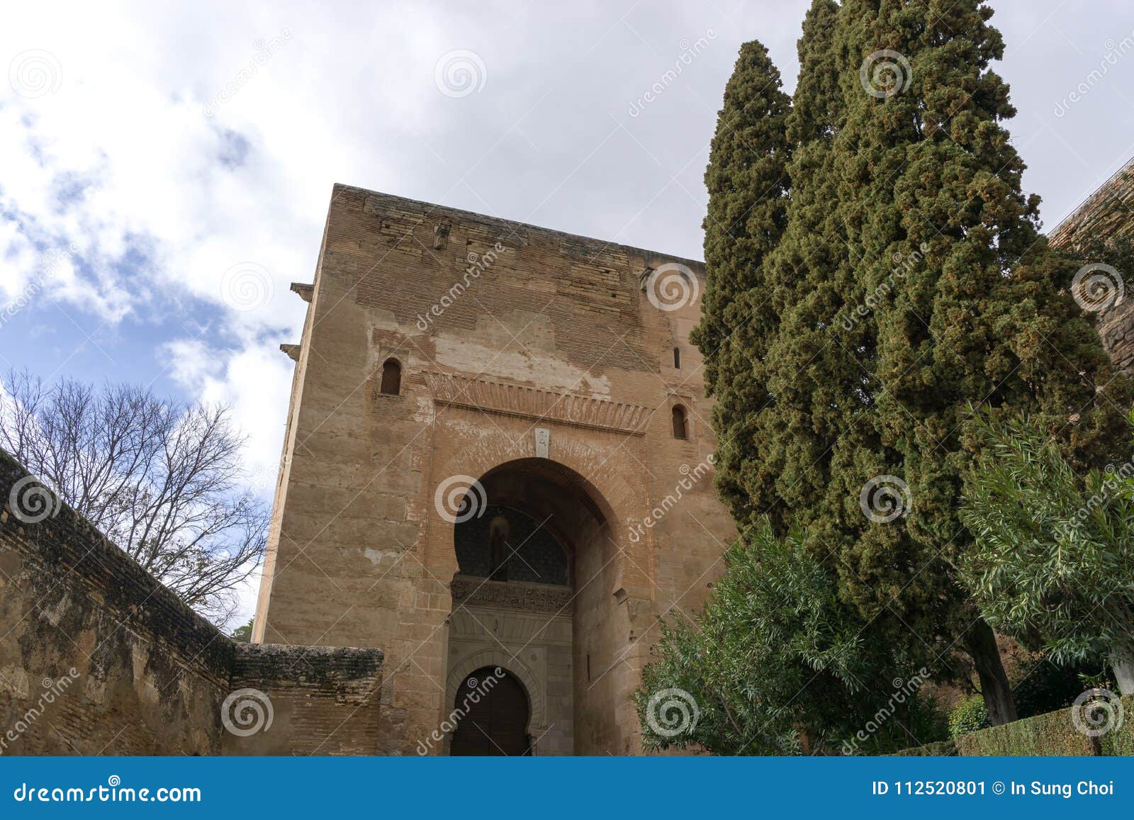 Alhambra gate of judgment stock image. Image of puerta - 112520801
