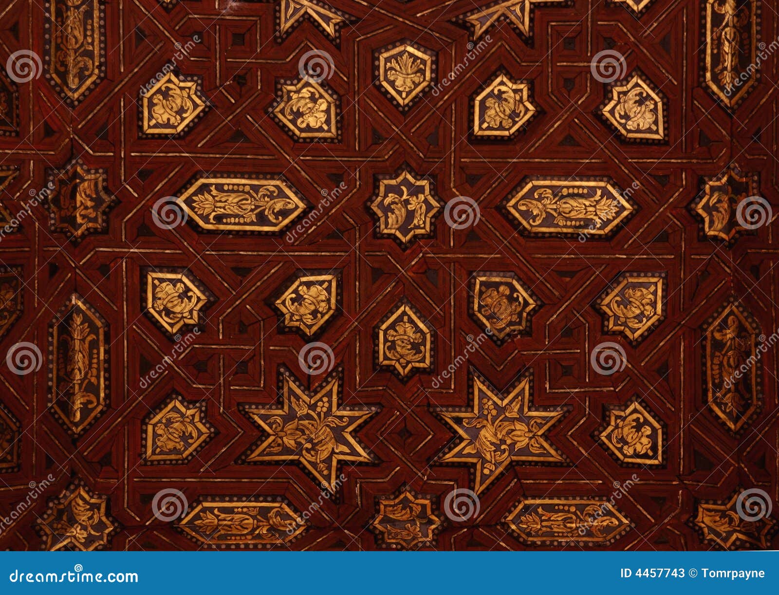 Alhambra: gold engraving stock image. Image of islam, andalusia - 4457743