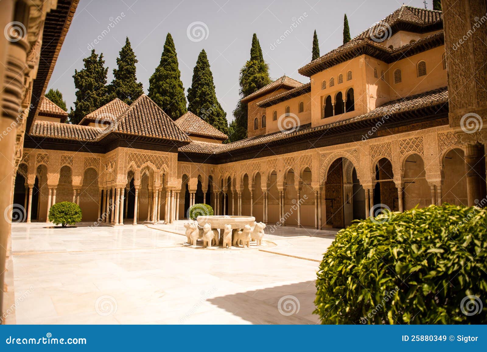 Alhambra Granada Spain stock image. Image of medieval - 25880349