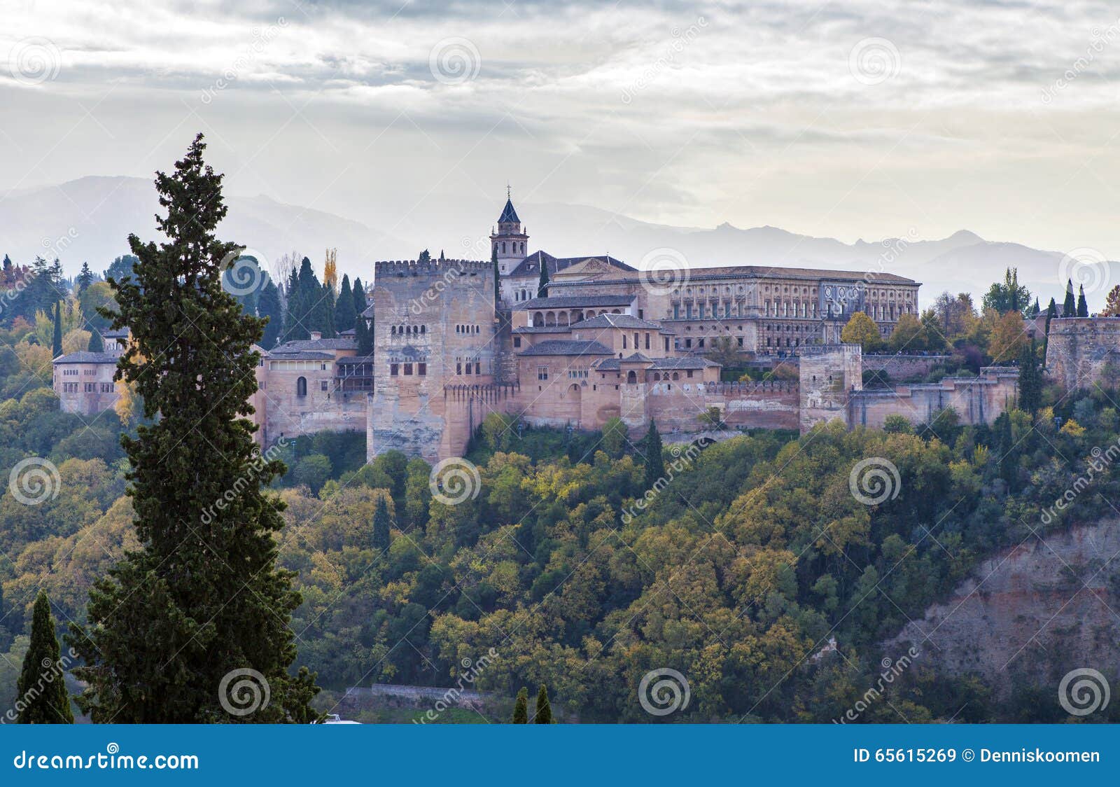 The Alhambra of Granada, Spain Stock Image - Image of palace, sierra ...