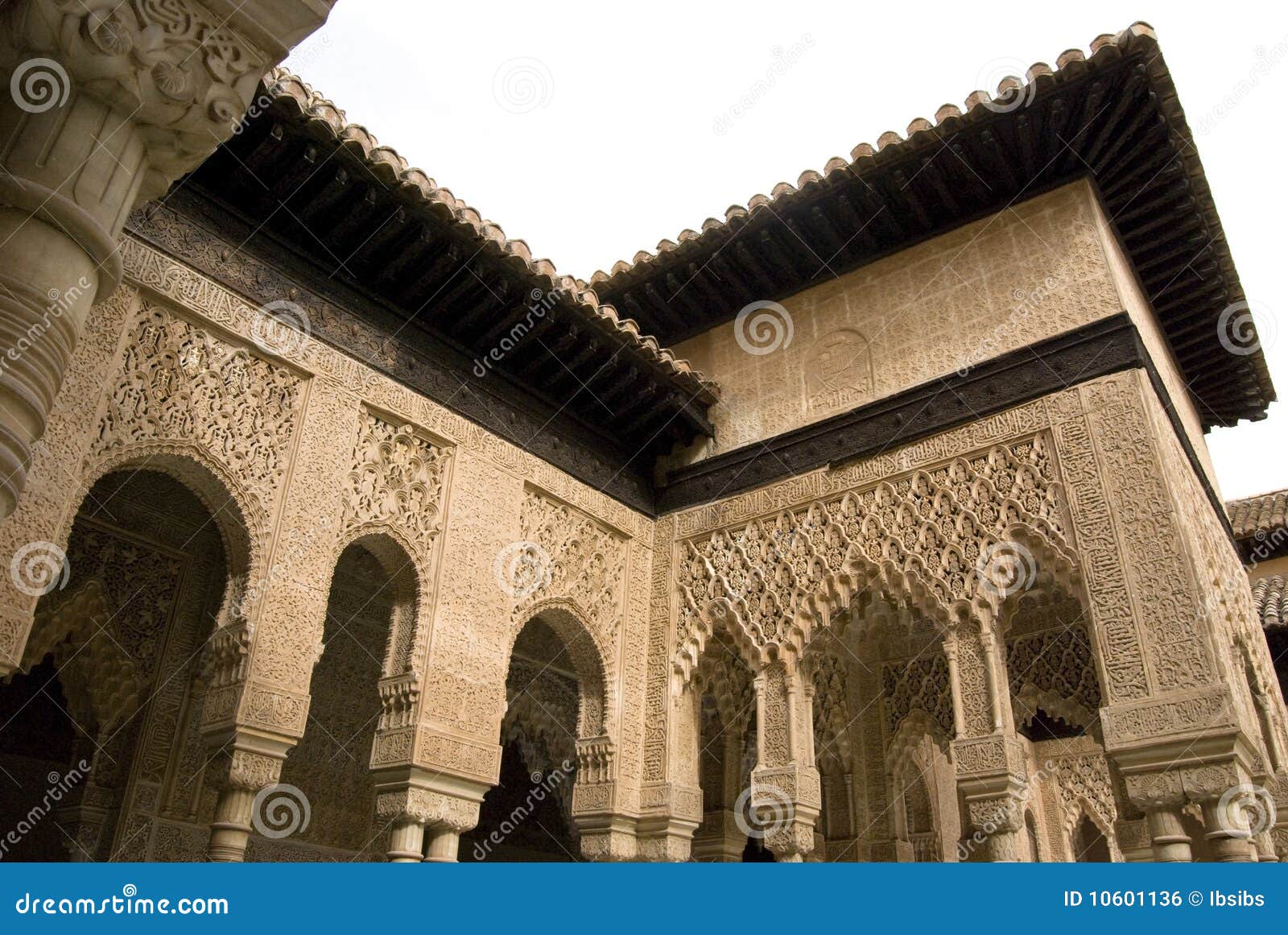 Arabesque Architecture Arches. Alhambra Of Granada Royalty-Free Stock ...