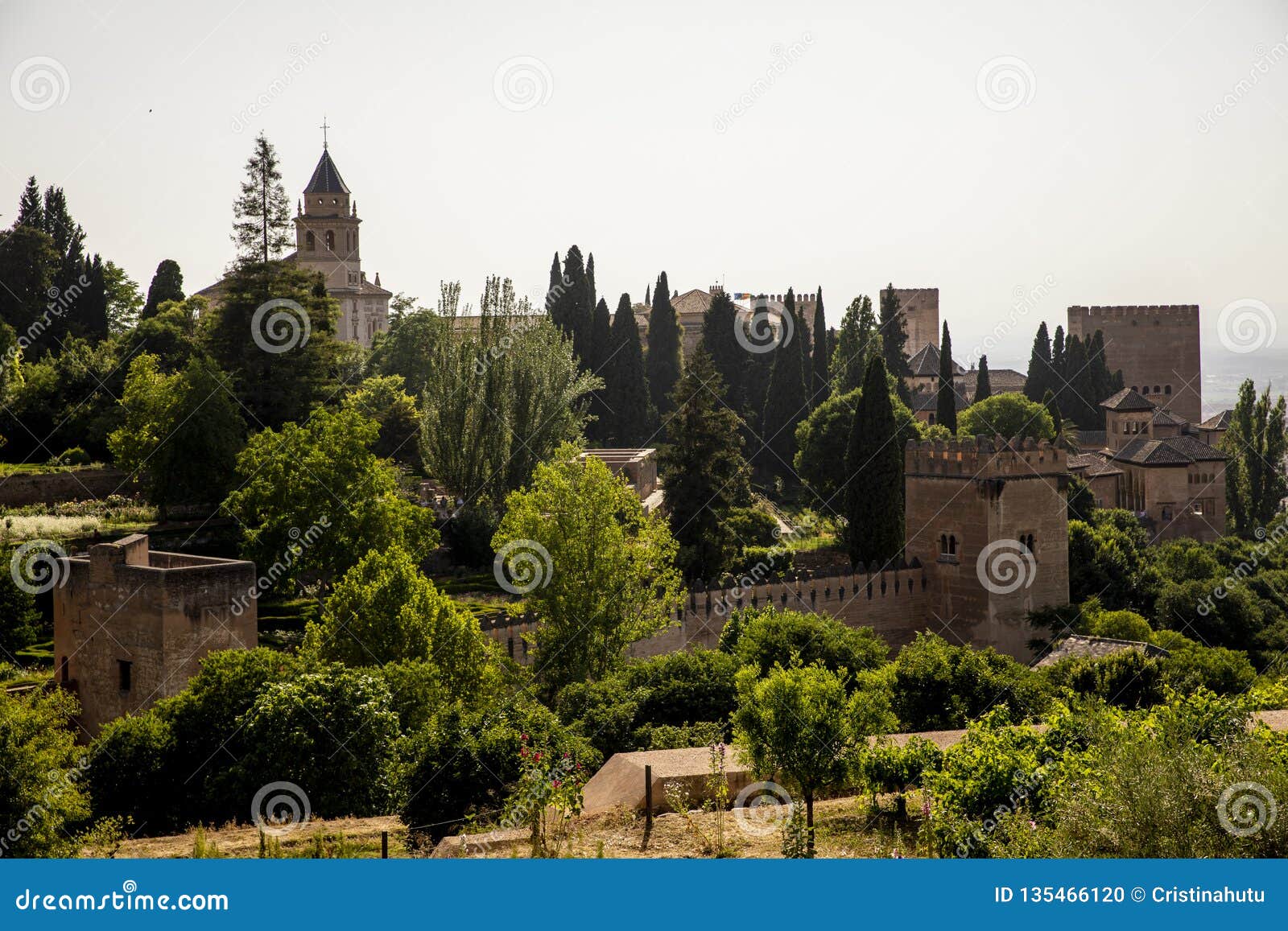 Alhambra Palace Architecture Na Espanha Foto de Stock - Imagem de ...