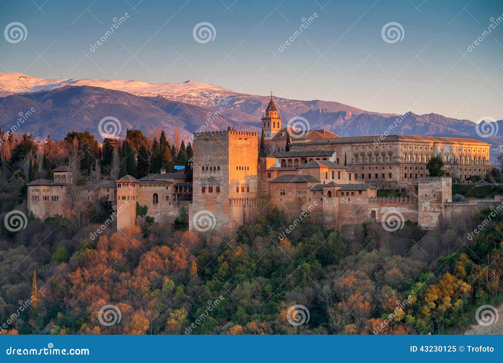 Alhambra Palace, Granada, Spain Stock Image - Image of historical ...