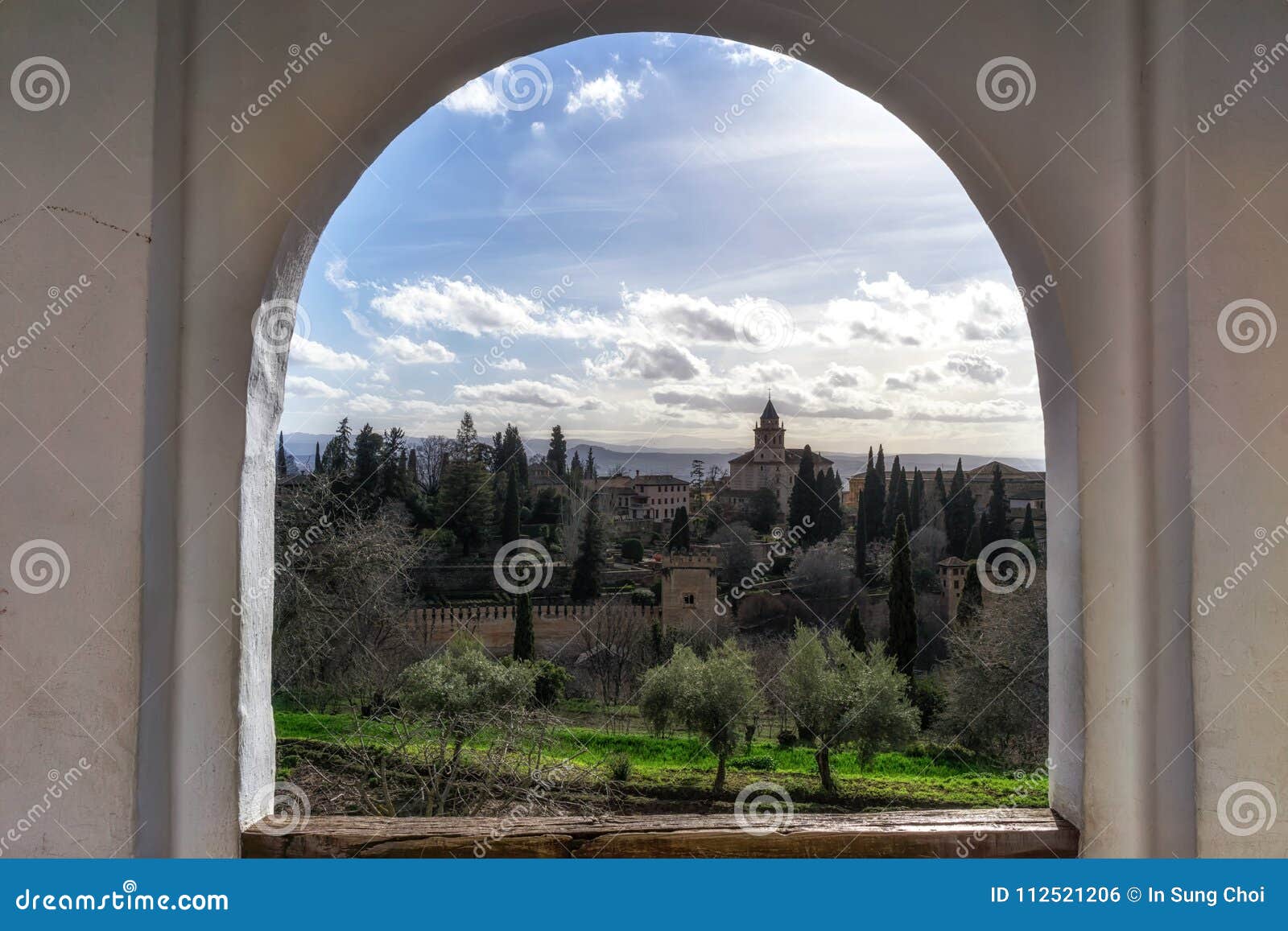 Alhambra Palace View from Generalife Stock Photo - Image of alcazaba ...