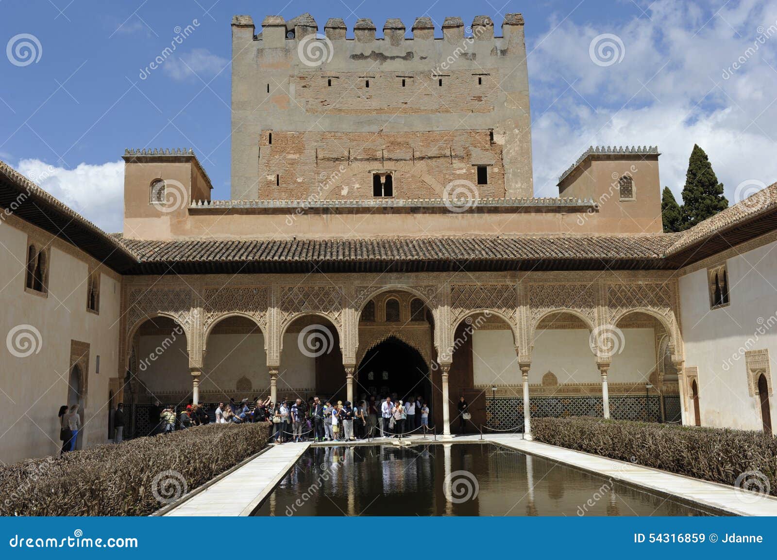 Alhambra, Palacio De Nasrid, Granada, España Imagen de archivo ...