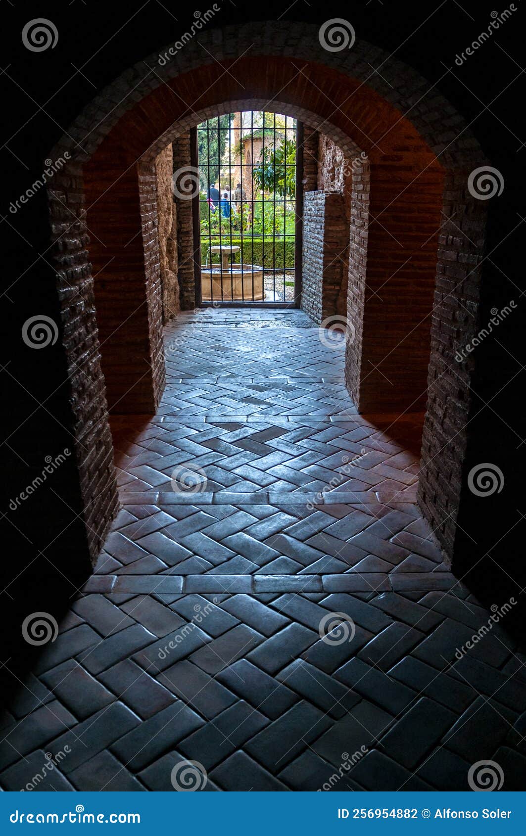 The Alhambra, Spain. Secret Corridor Stock Photo - Image of wall ...