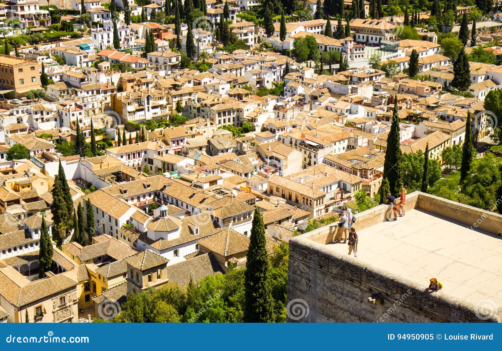 Alhambra tower view editorial image. Image of europe - 94950905