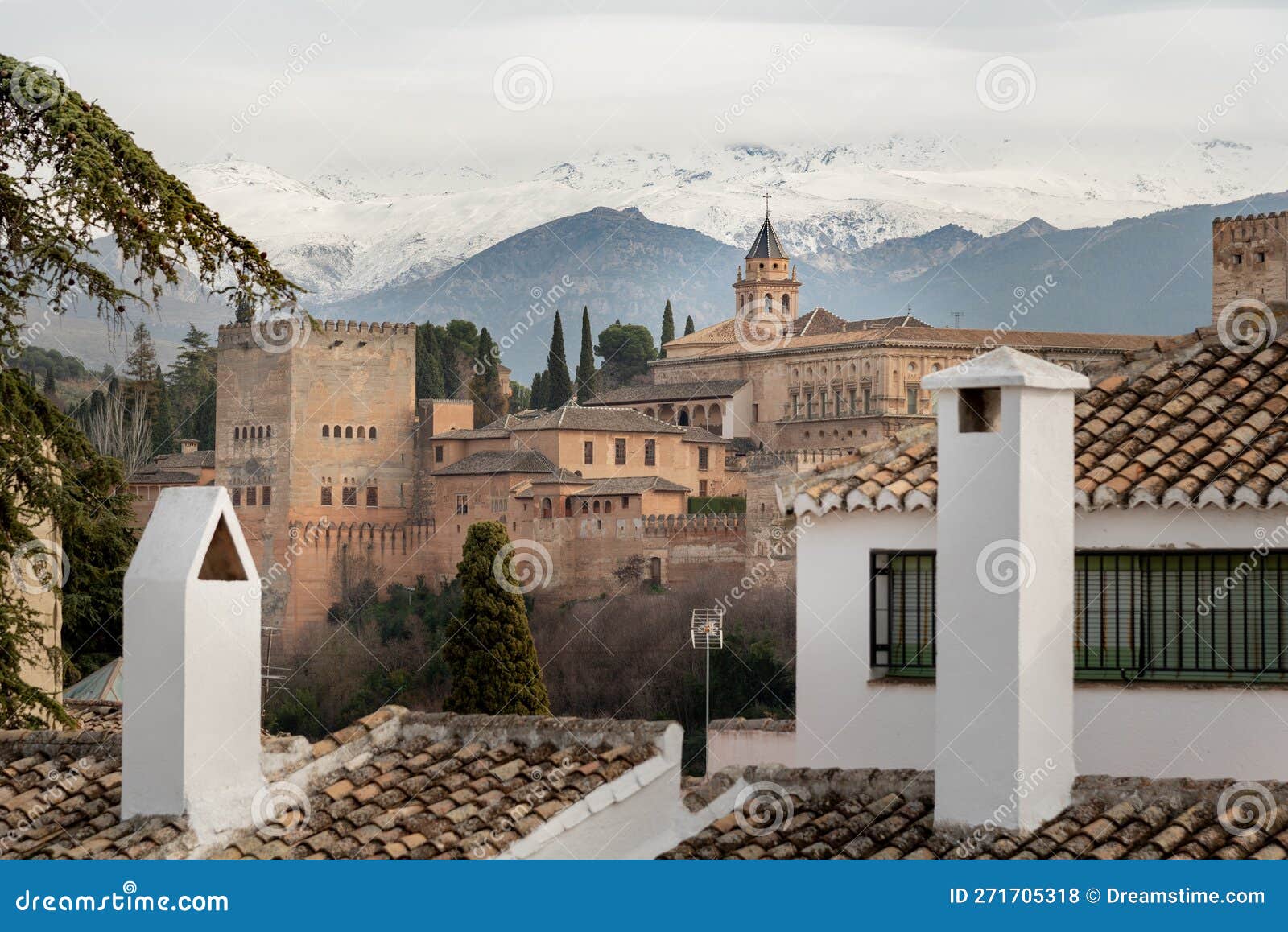 Alhambra View from Albaicin in Granada Stock Photo - Image of albaicin ...