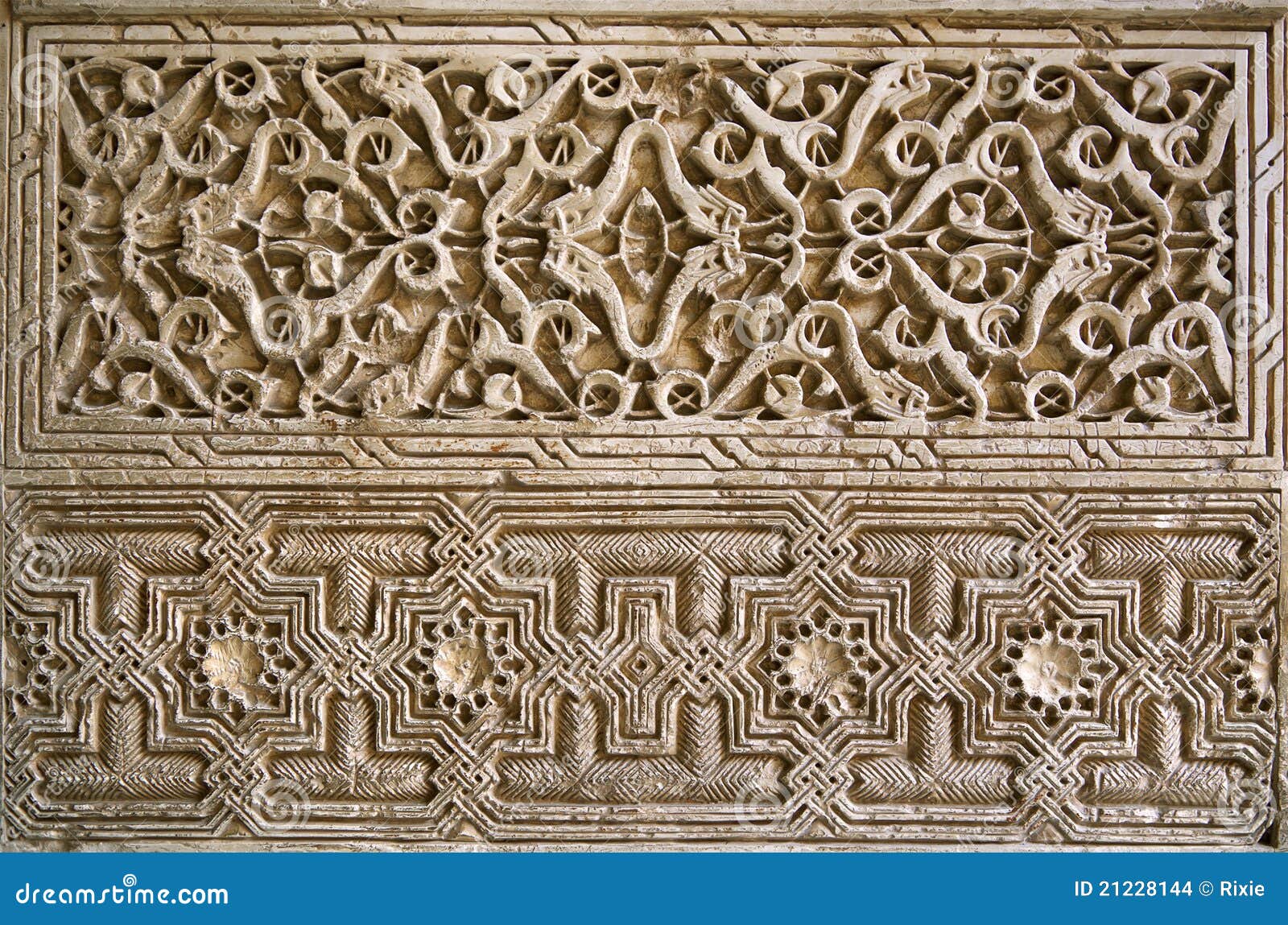 Alhambra wall panel stock photo. Image of decorative - 21228144