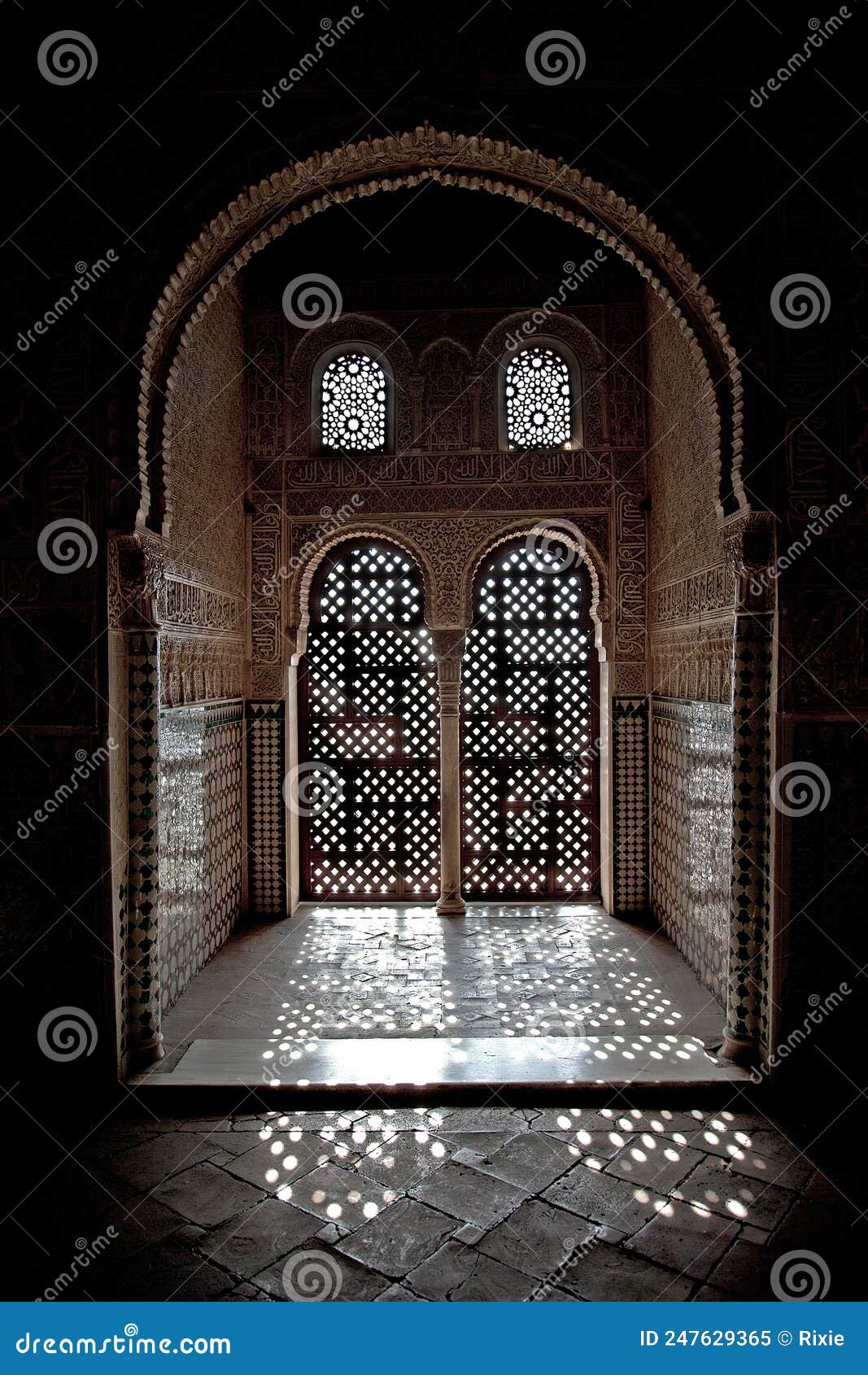 Alhambra window stock image. Image of beautiful, andalucia - 247629365