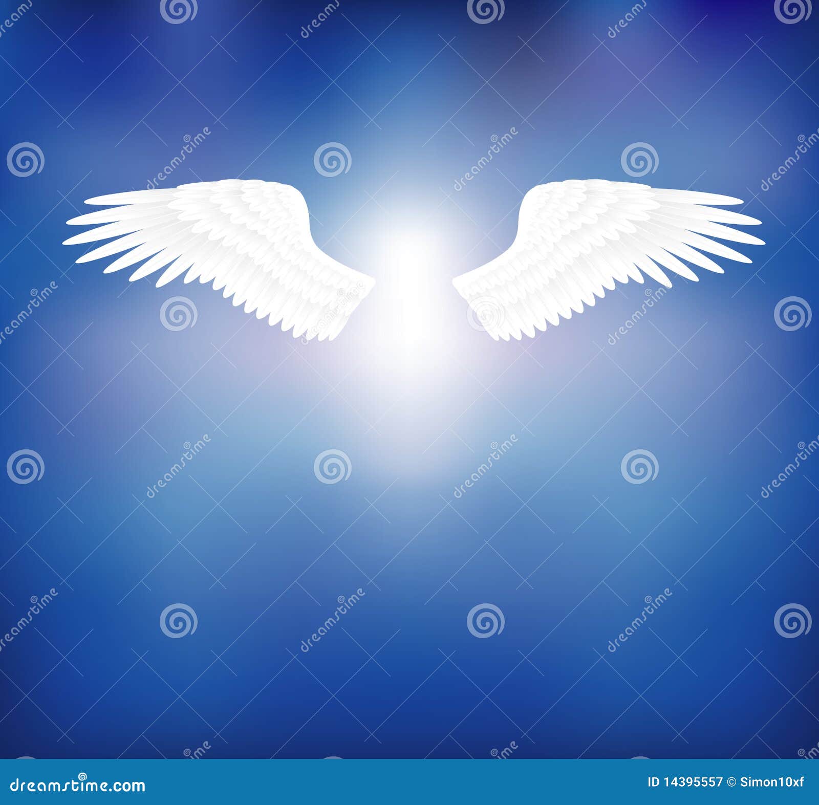 Ali di angelo illustrazione vettoriale. Illustrazione di aperto - 14395557