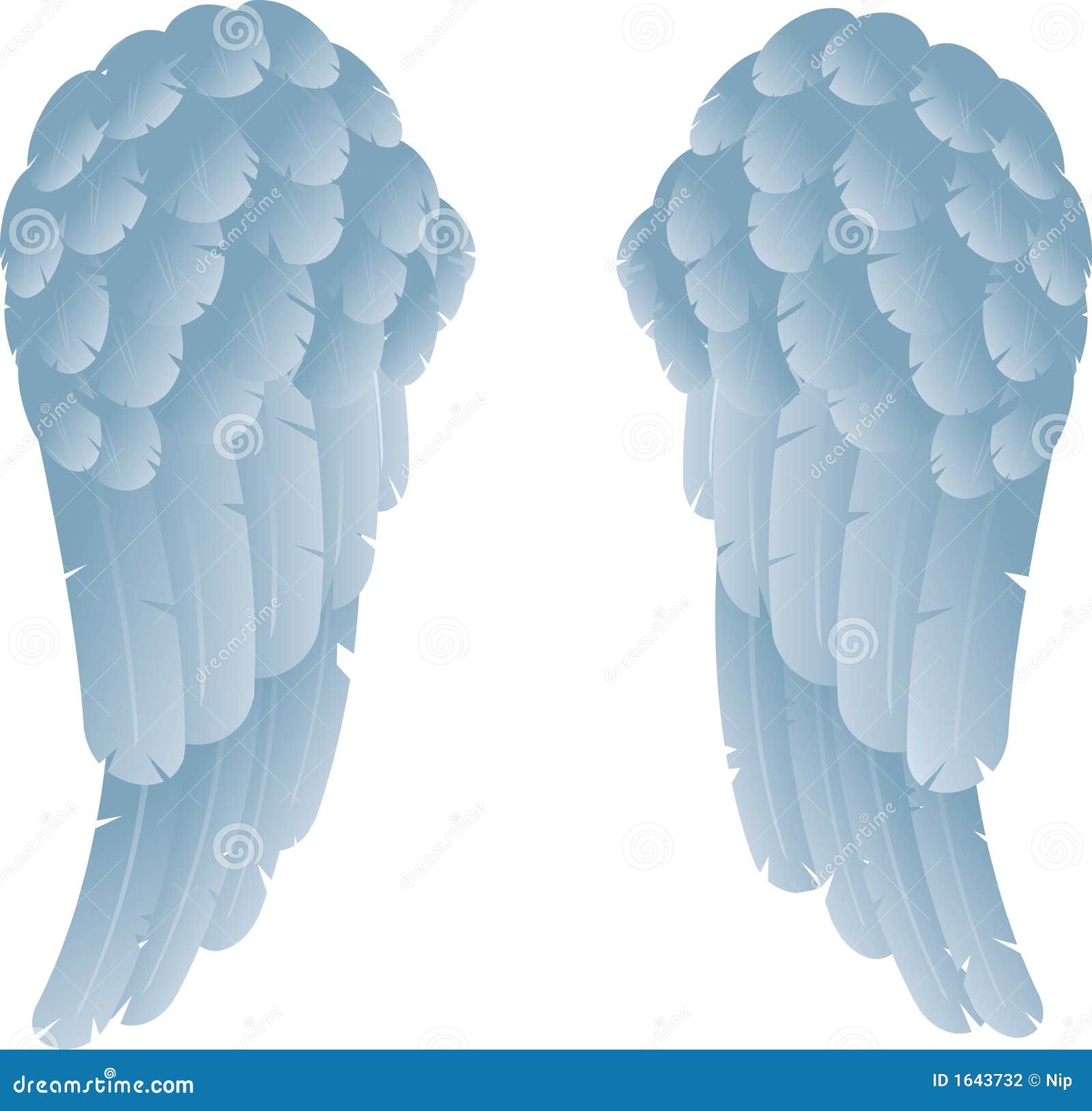 Ali di angelo illustrazione vettoriale. Illustrazione di angelo - 1643732