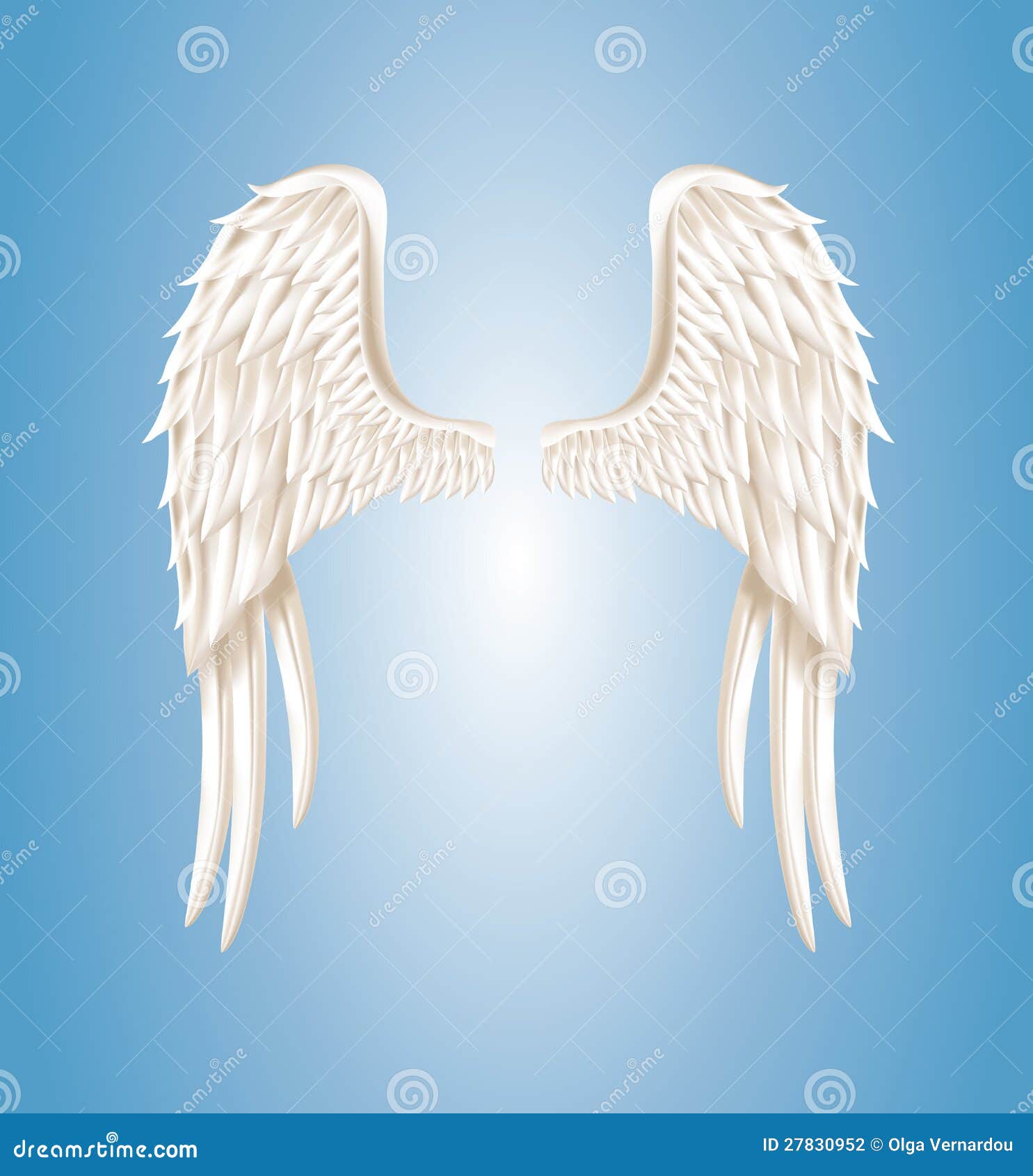 Ali di angelo illustrazione vettoriale. Illustrazione di piume - 27830952