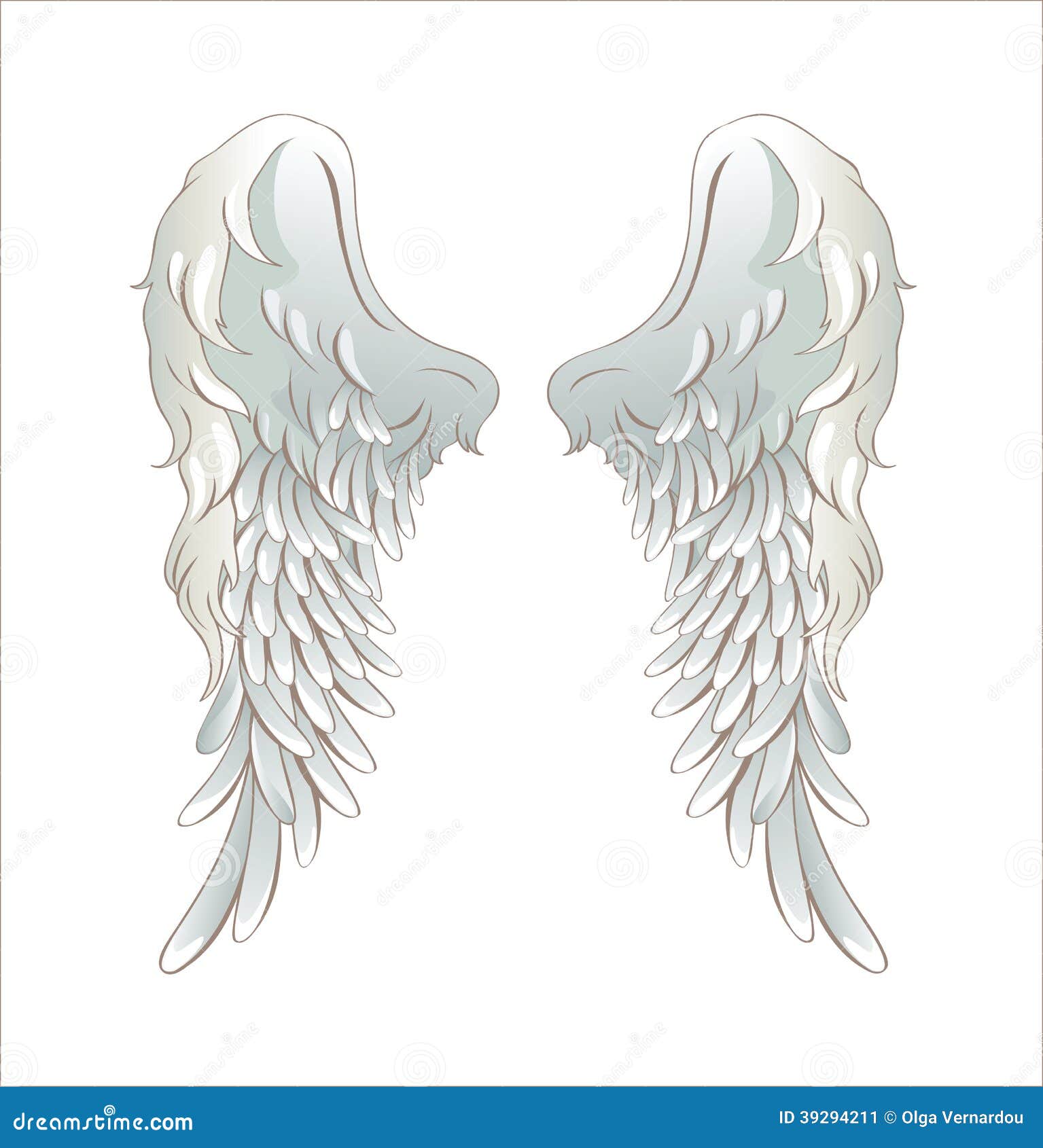 Ali di angelo illustrazione vettoriale. Illustrazione di libertà - 39294211