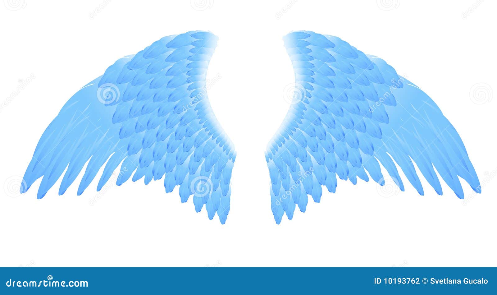 Ali di angelo blu illustrazione vettoriale. Illustrazione di santo ...