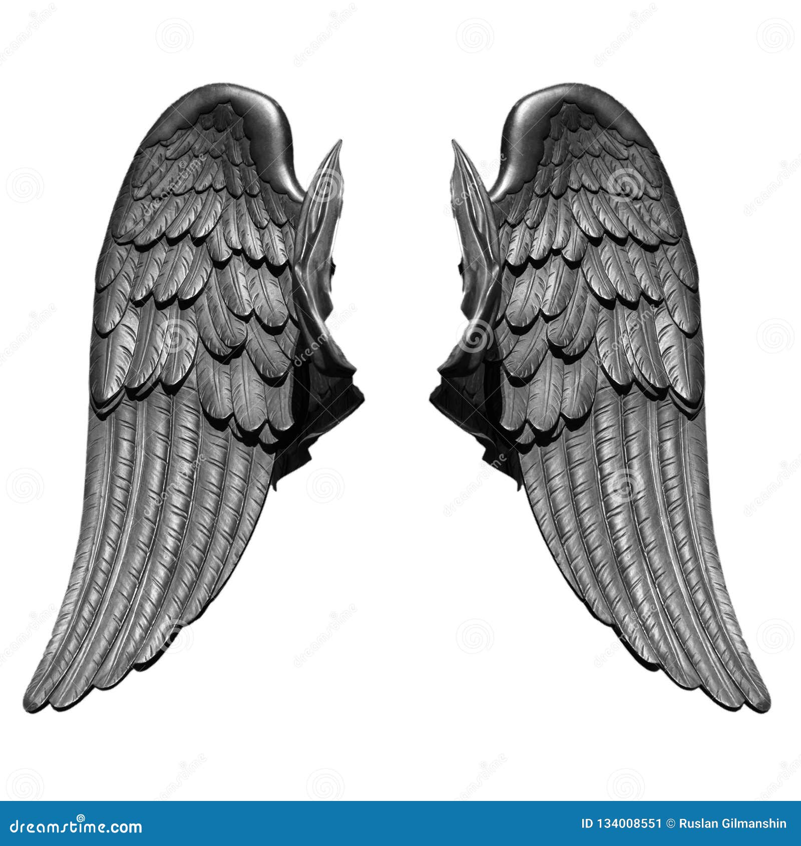 Ali Di Angelo Isolate Su Fondo Bianco Immagine Stock - Immagine di ...