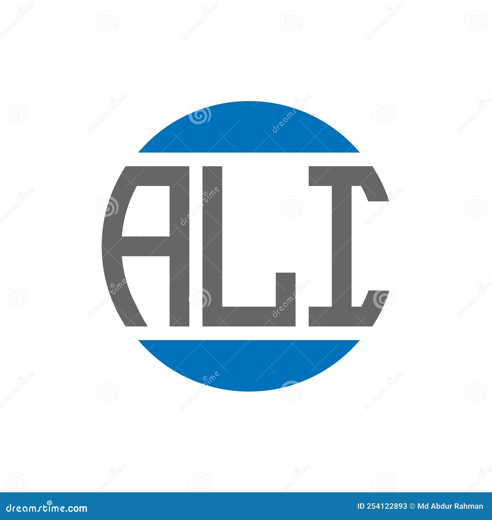 ALI Letter Logo Design on White Background. ALI Creative Initials ...