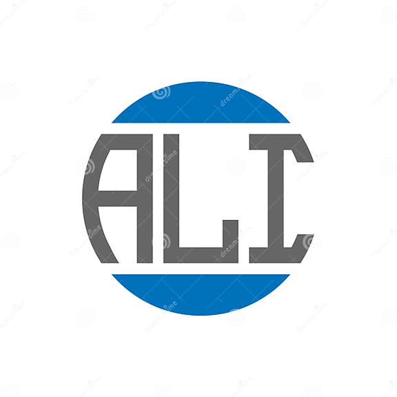 ALI Letter Logo Design on White Background. ALI Creative Initials ...