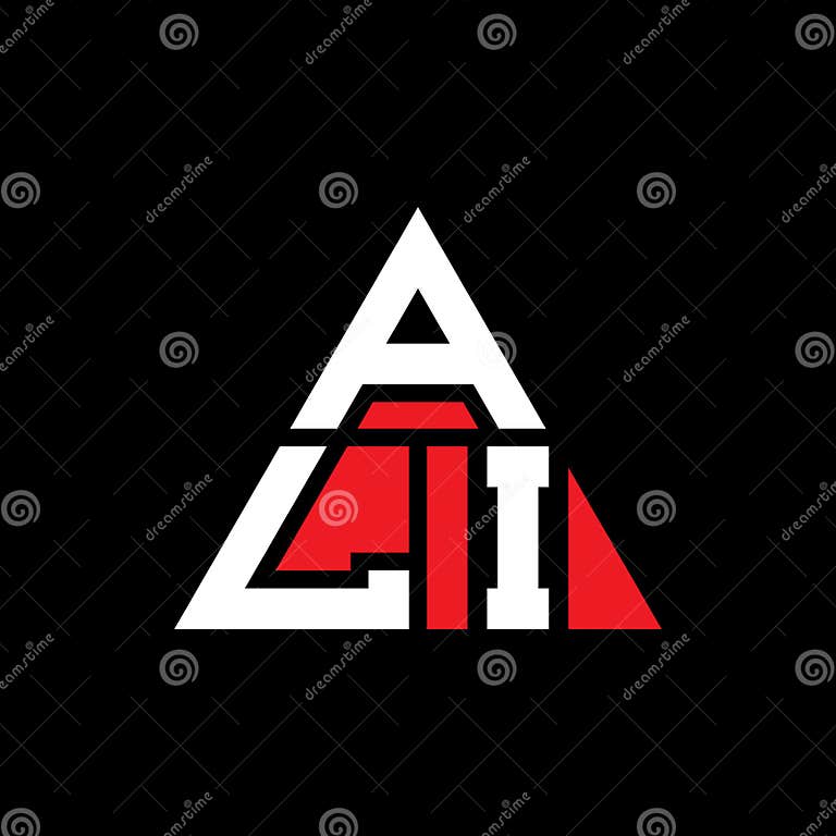 ALI Triangle Letter Logo Design with Triangle Shape. ALI Triangle Logo ...
