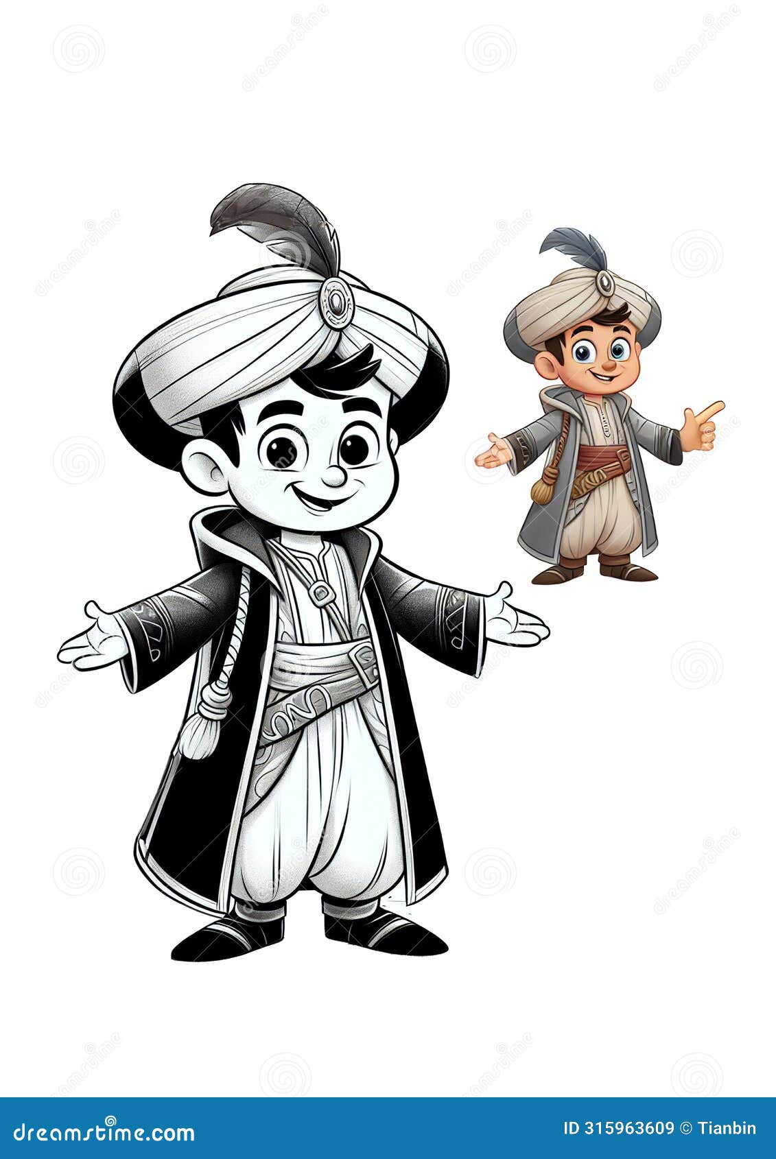 Alibaba Character Illustration Stock Illustration - Illustration of ...