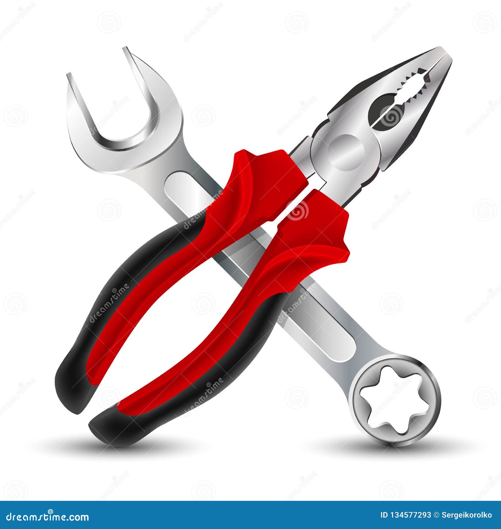 Alicates E ícone Da Chave Ilustração Do Vetor Ilustração do Vetor ...