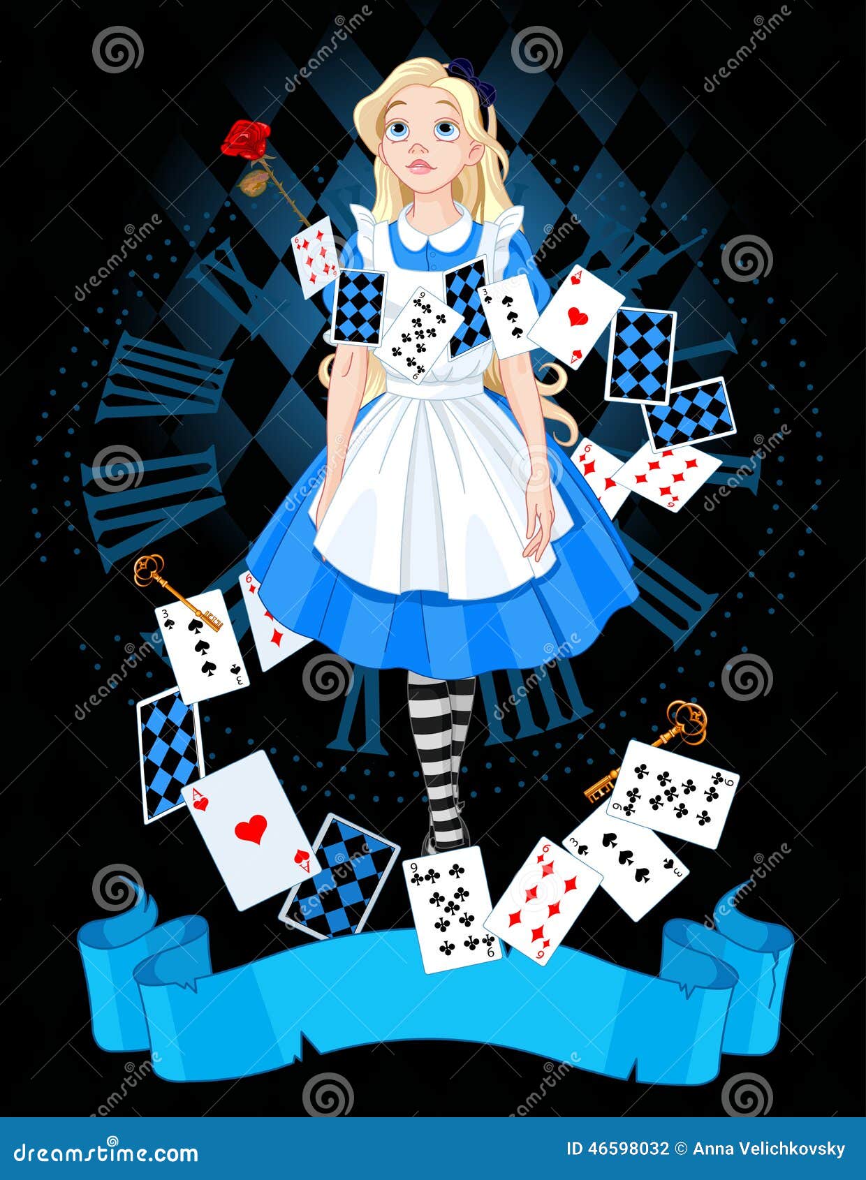 Alice - Female Name . Gold 3D Icon On White Background. Decorative Font ...
