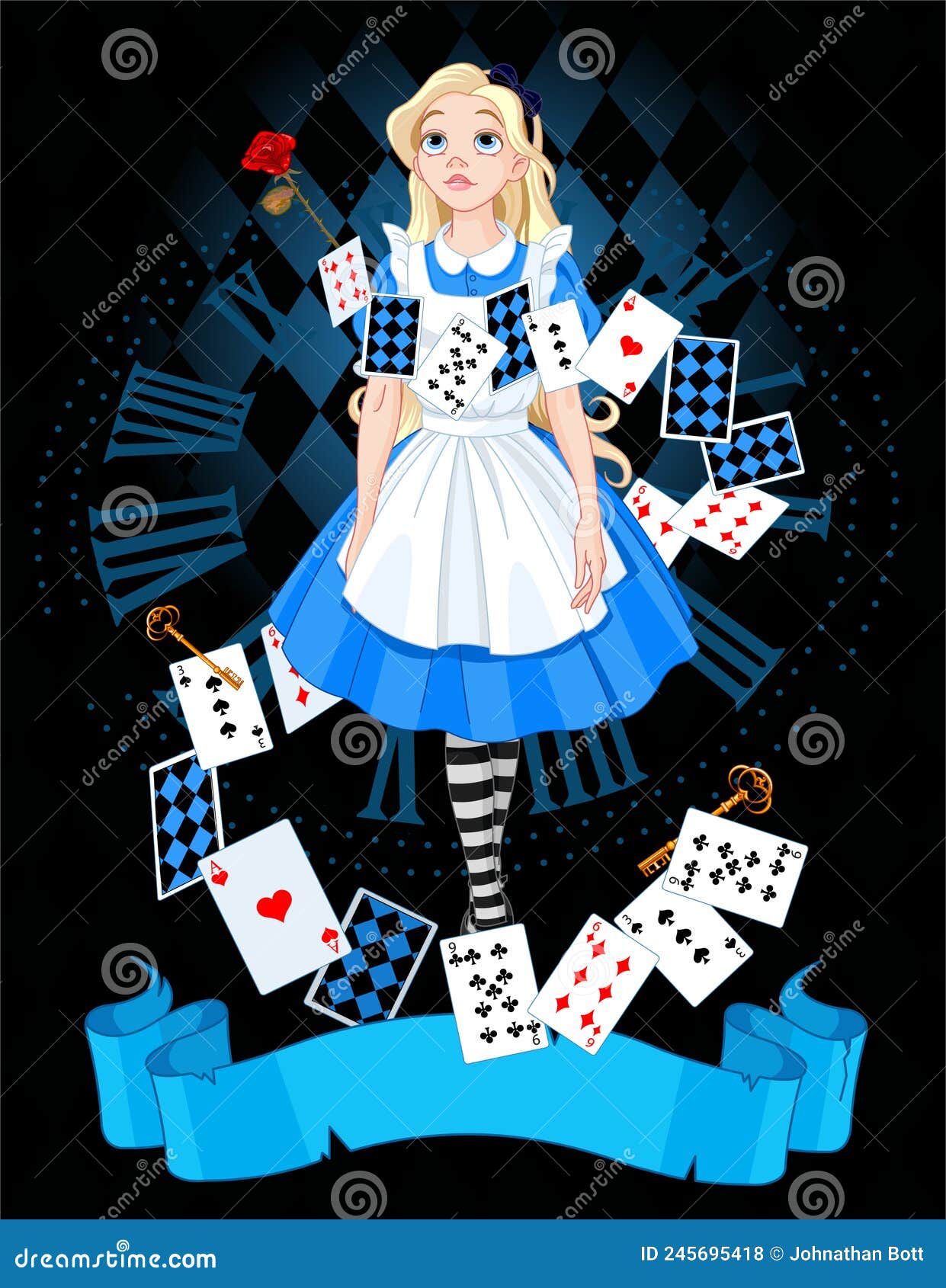 Alice in Wonderland Vector Image Stock Vector - Illustration of scene ...