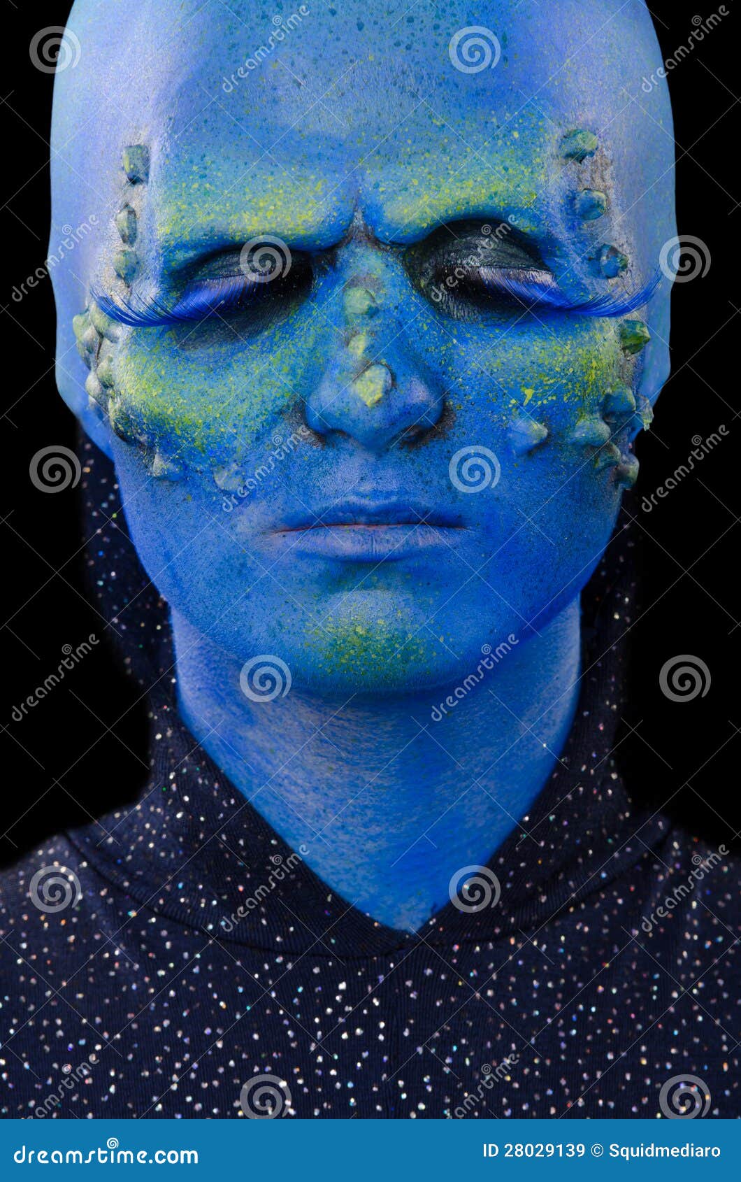 Alien stock image. Image of face, baldness, paint, extraterrestrial ...
