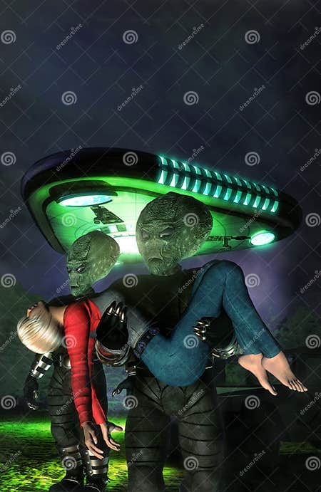 Alien abduction stock illustration. Illustration of martian - 10236847