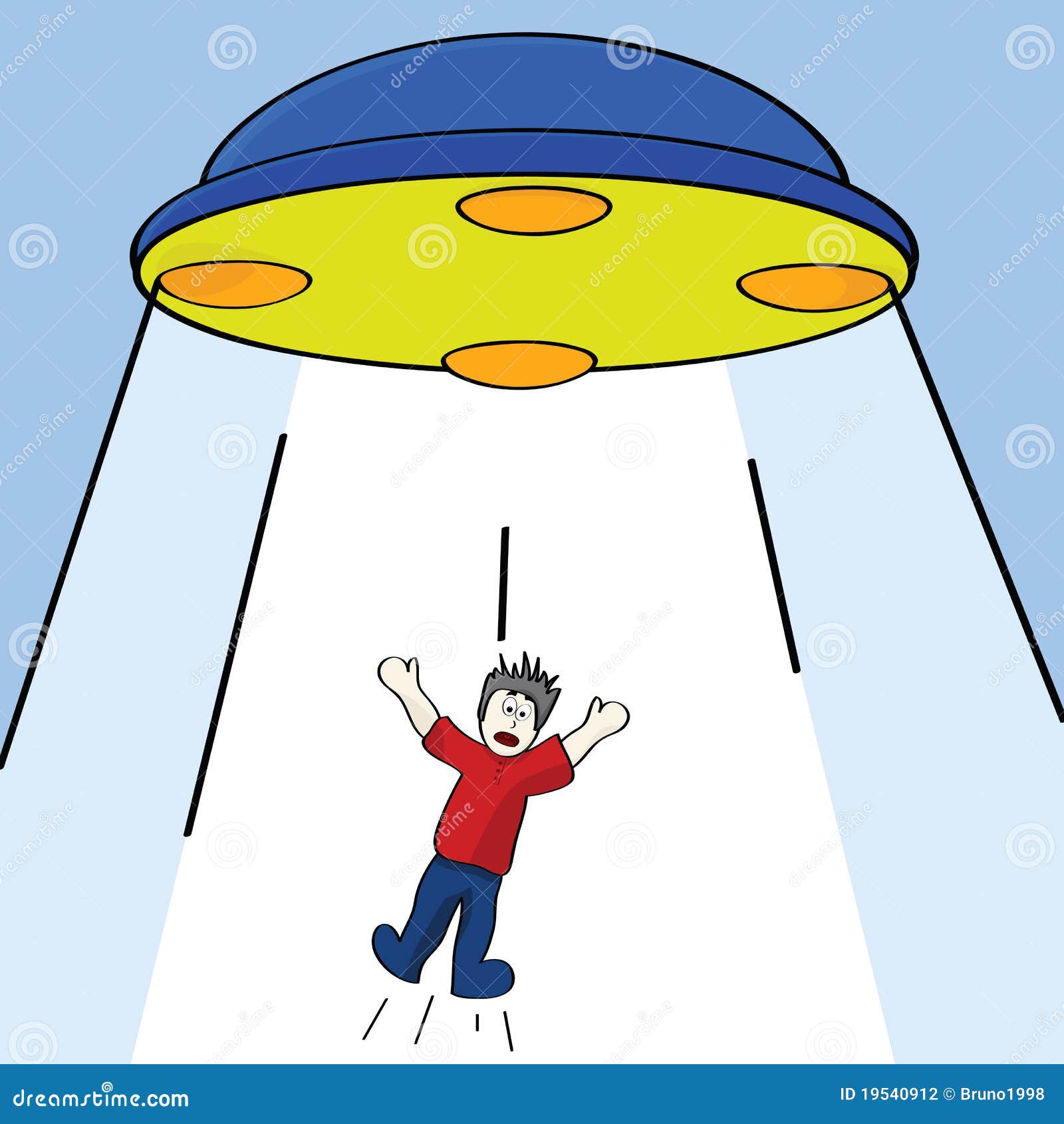 Alien abduction stock vector. Illustration of levitate - 19540912