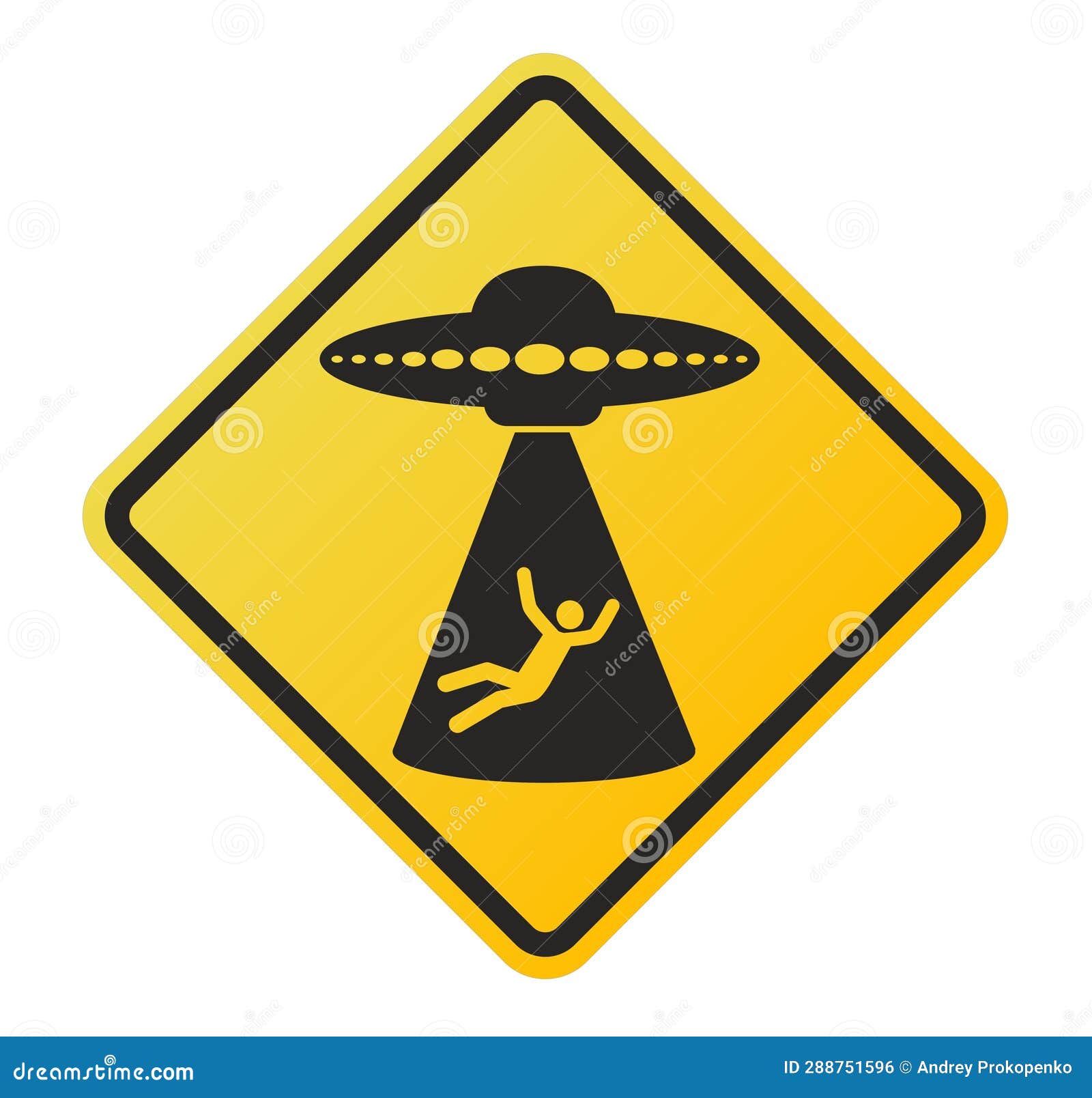 Alien Abduction Sign. UFO Sign Stock Vector - Illustration of area ...