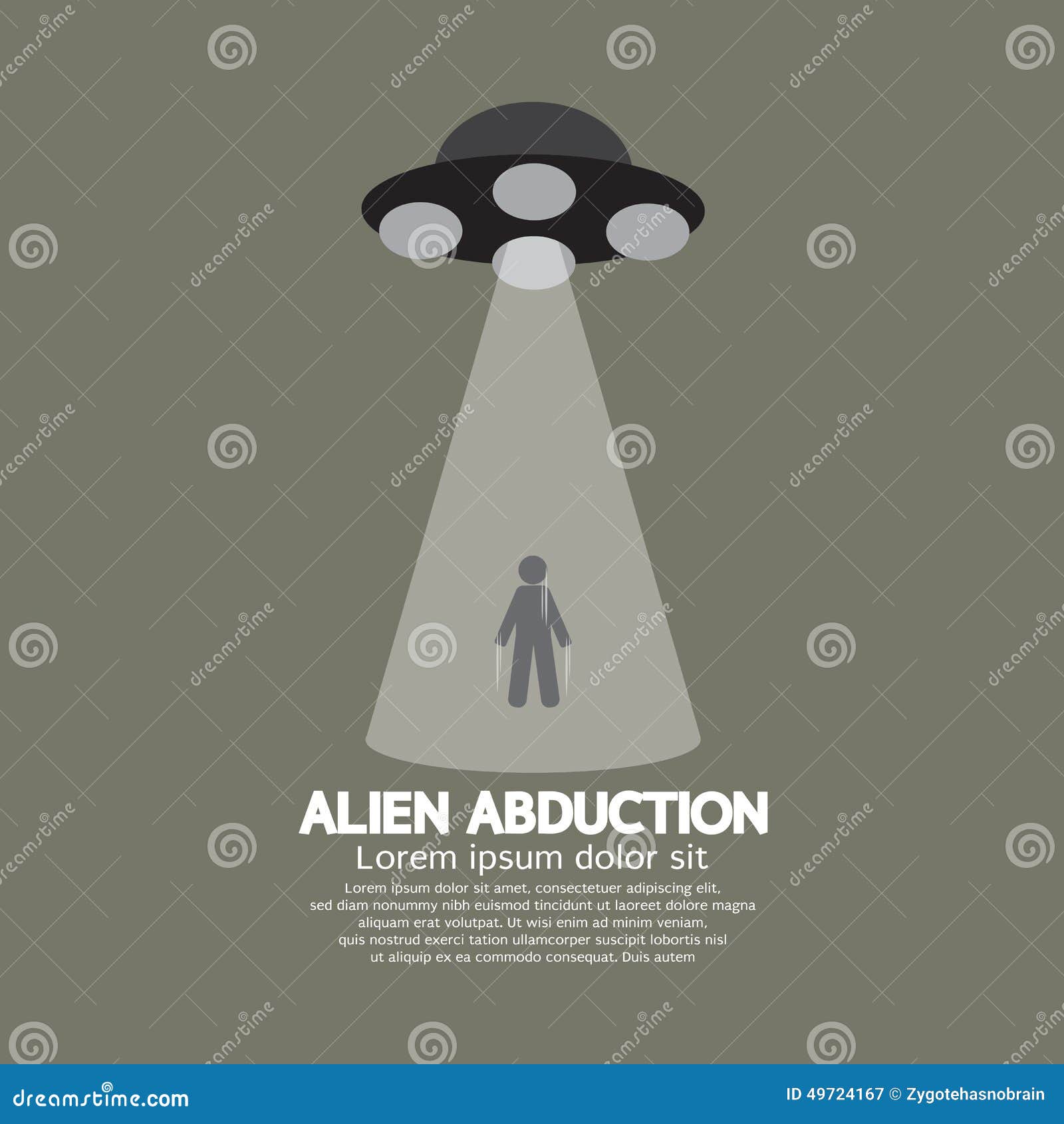 Alien Abduction with UFO Spaceship Stock Vector - Illustration of ...