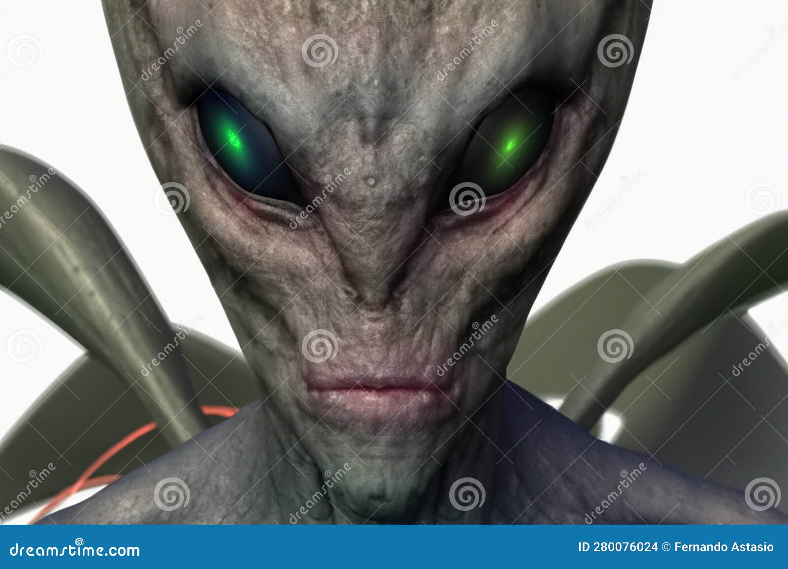 Alien. Alien Character and UFO Visitor and Extraterrestrial Humanoid ...