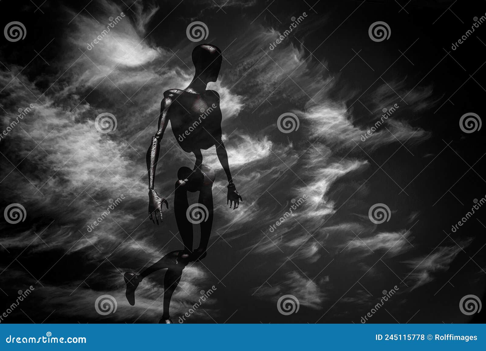 Alien ancient droid stock photo. Image of cyborg, conceptual - 245115778