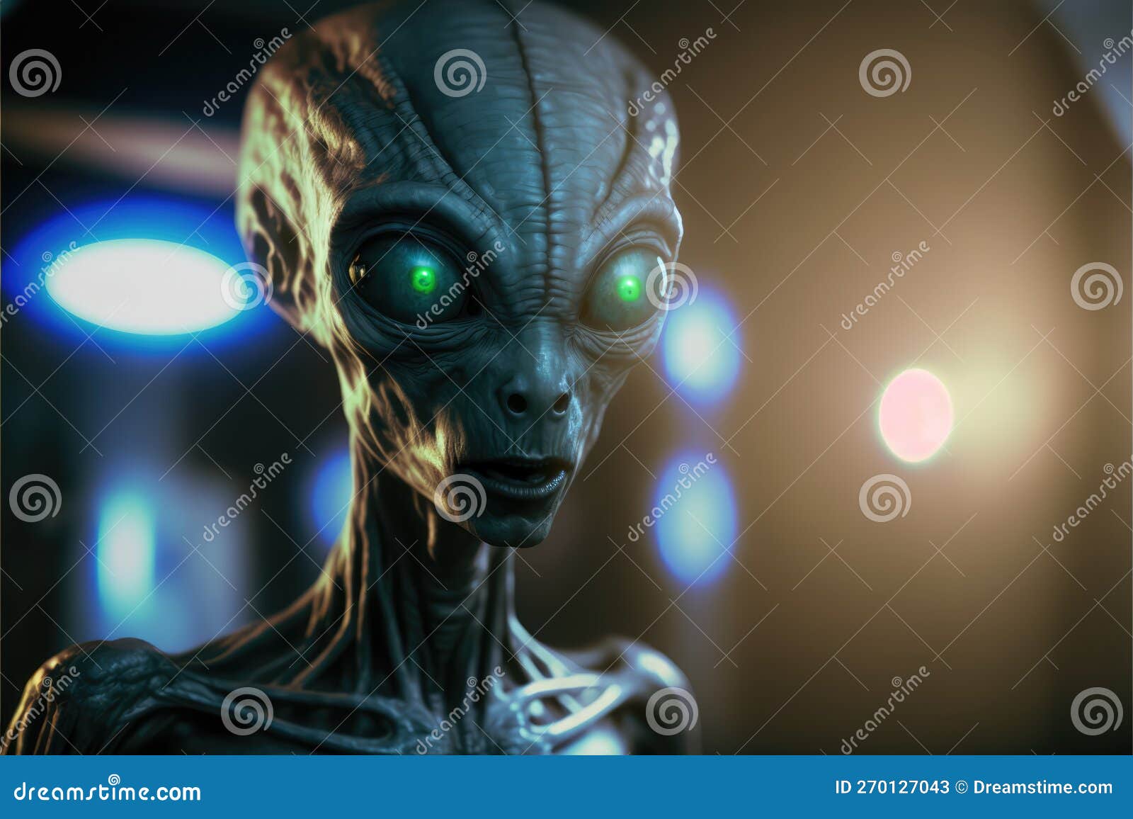 Alien from Another Planet, Generated Ai Stock Illustration ...