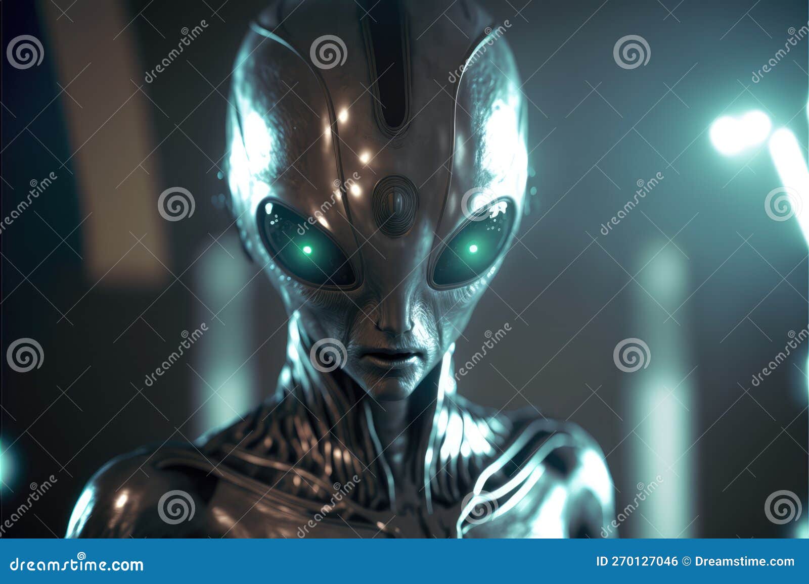 Alien from Another Planet, Generated Ai Stock Illustration ...