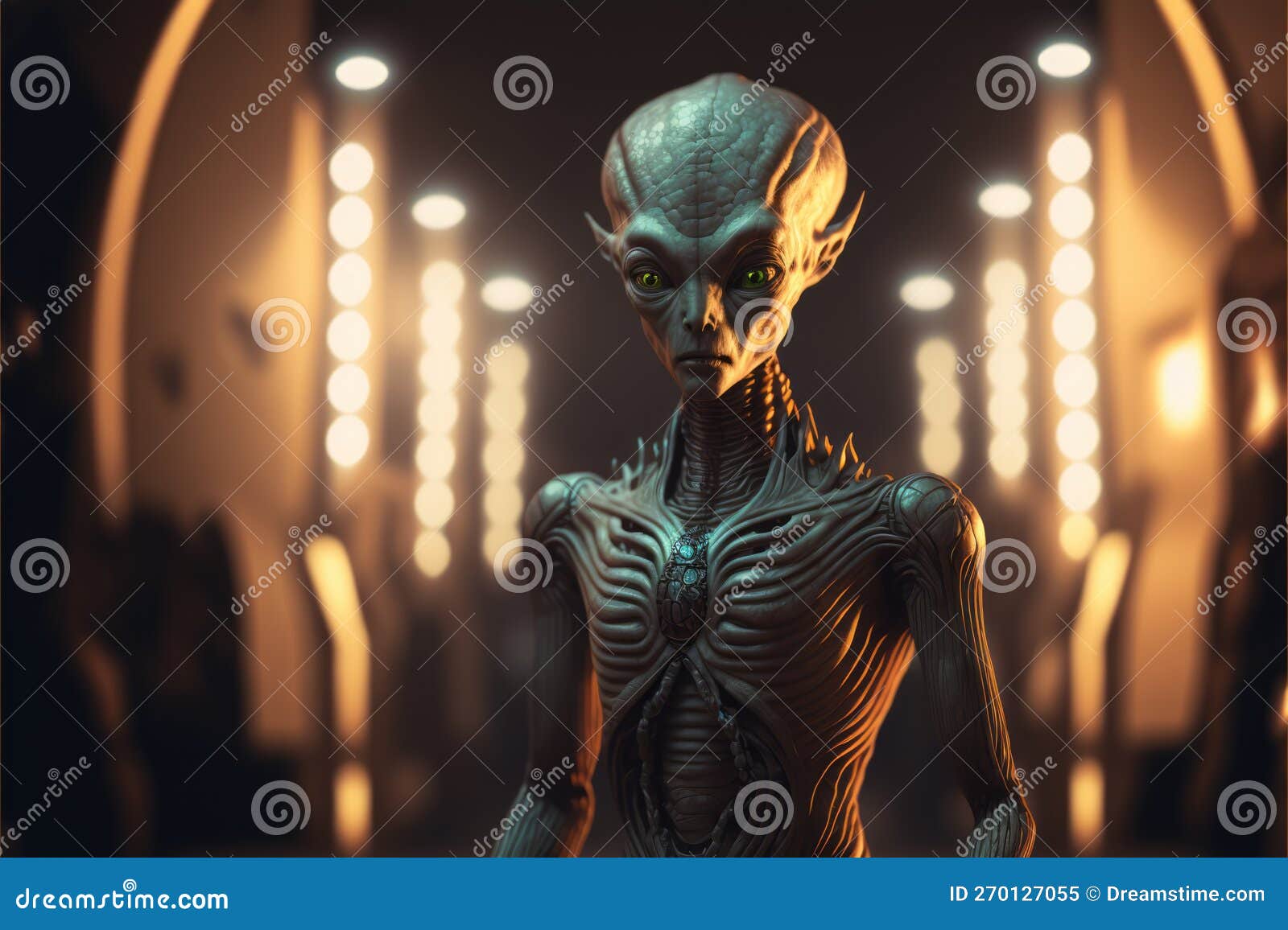 Alien from Another Planet, Generated Ai Stock Illustration ...