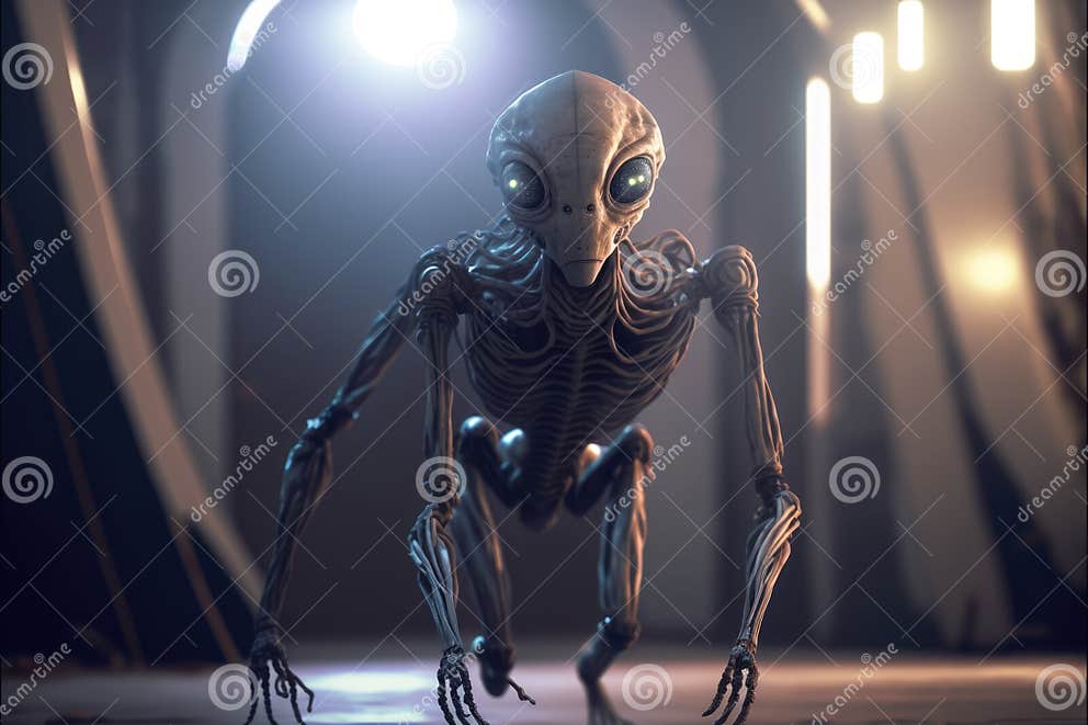 Alien from Another Planet, Generated Ai Stock Illustration ...