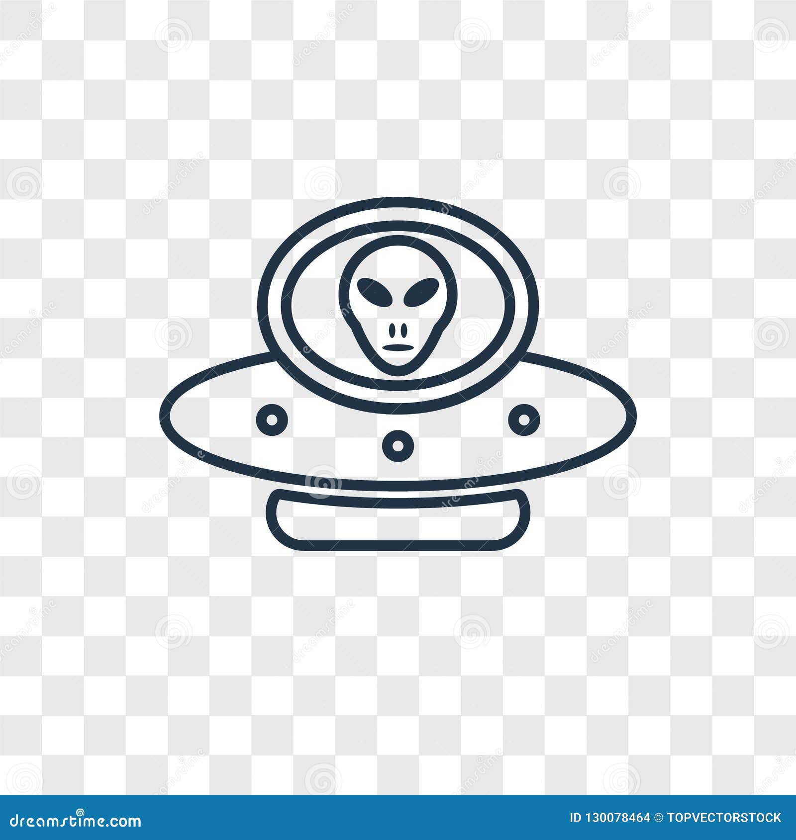 Alien with Aqualung Concept Vector Linear Icon Isolated on Trans Stock ...