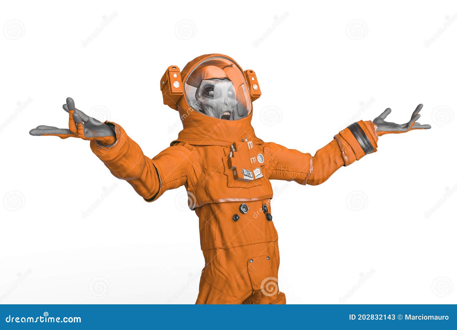 Alien Astronaut Is Talking About Aliens Meme Pose Royalty-Free ...