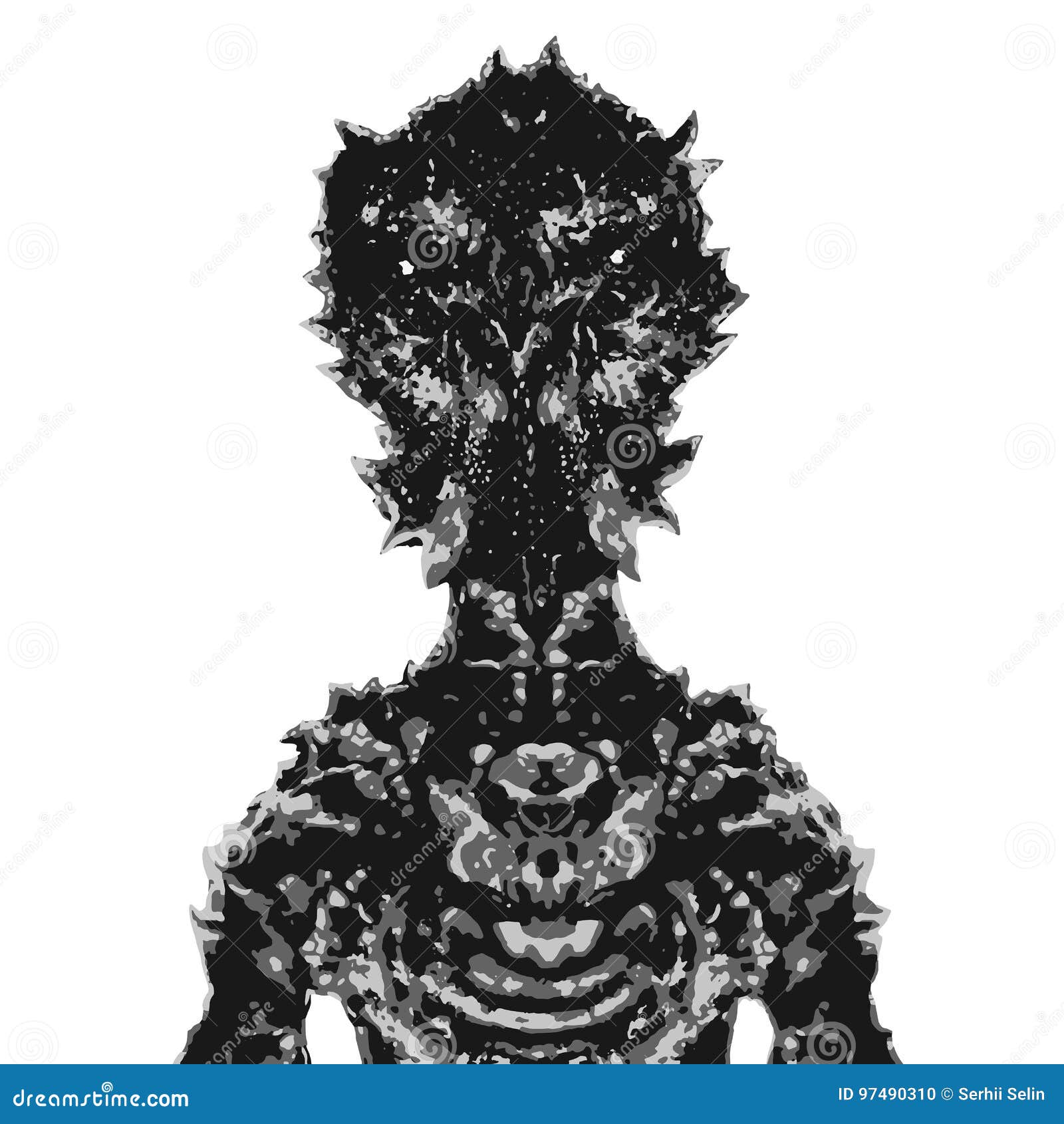 Alien Astronaut. Vector Illustration. Science Fiction Illustration ...